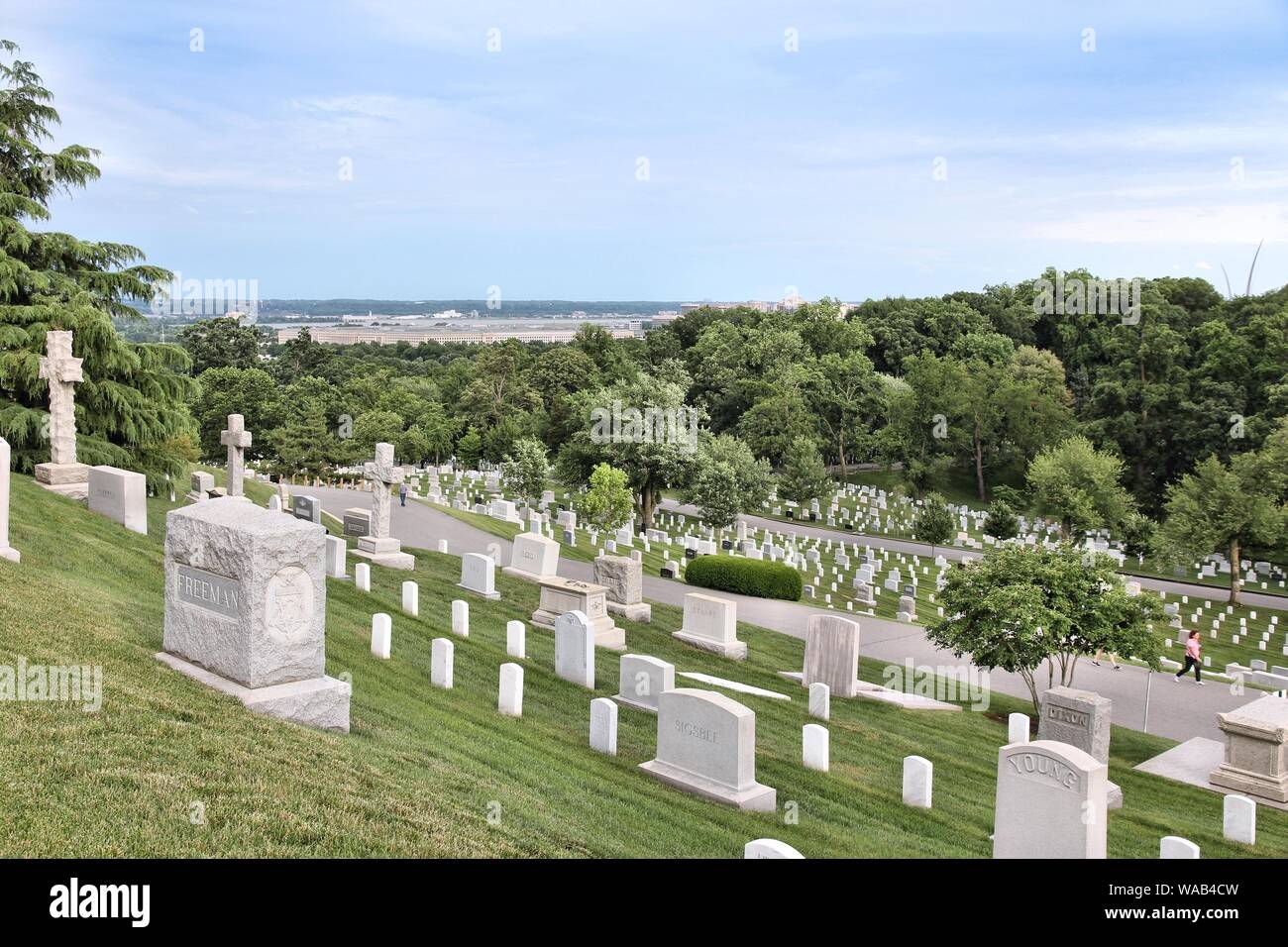 WASHINGTON DC, USA - JUNE 13, 2013: Arlington National Cemetery in ...
