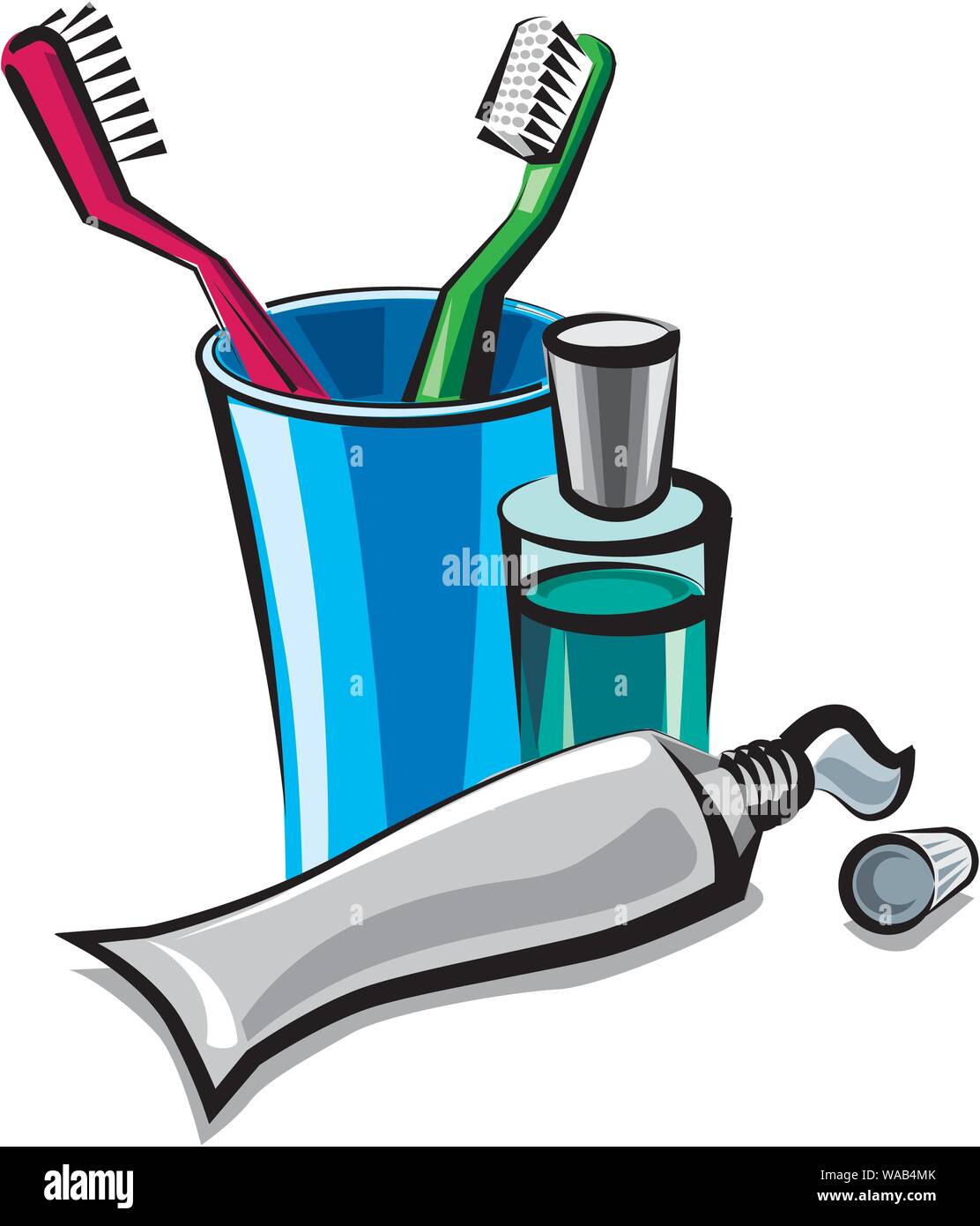 Blue toothpaste isolated on Stock Vector Images - Alamy