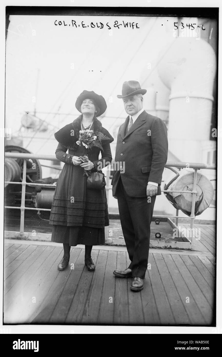 Col. R.E. Olds & wife Stock Photo - Alamy