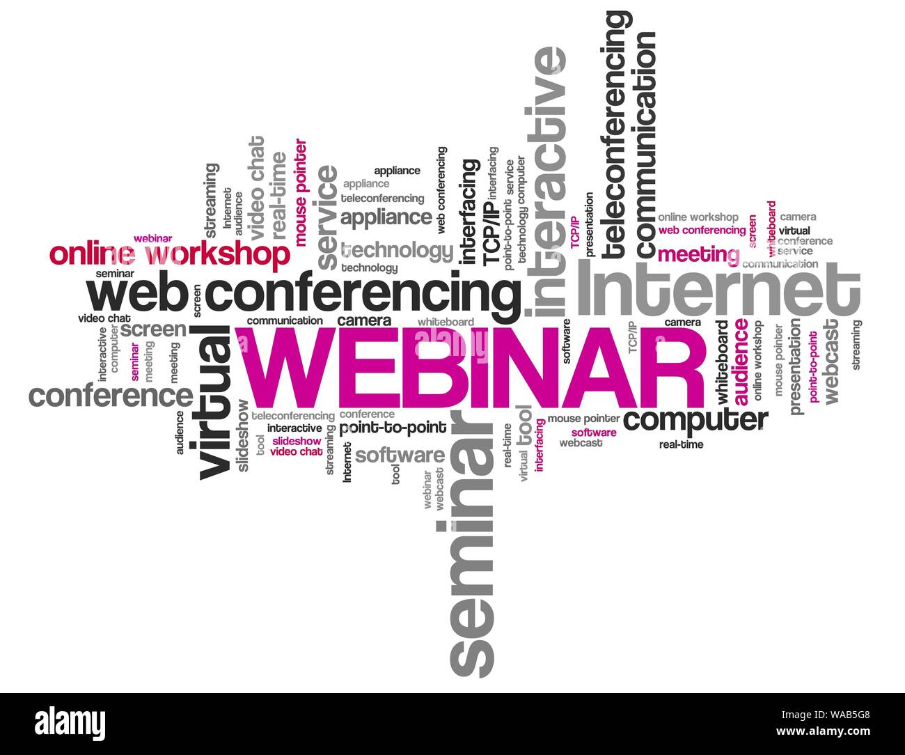 Webinar - internet concepts word cloud illustration. Word collage Stock ...