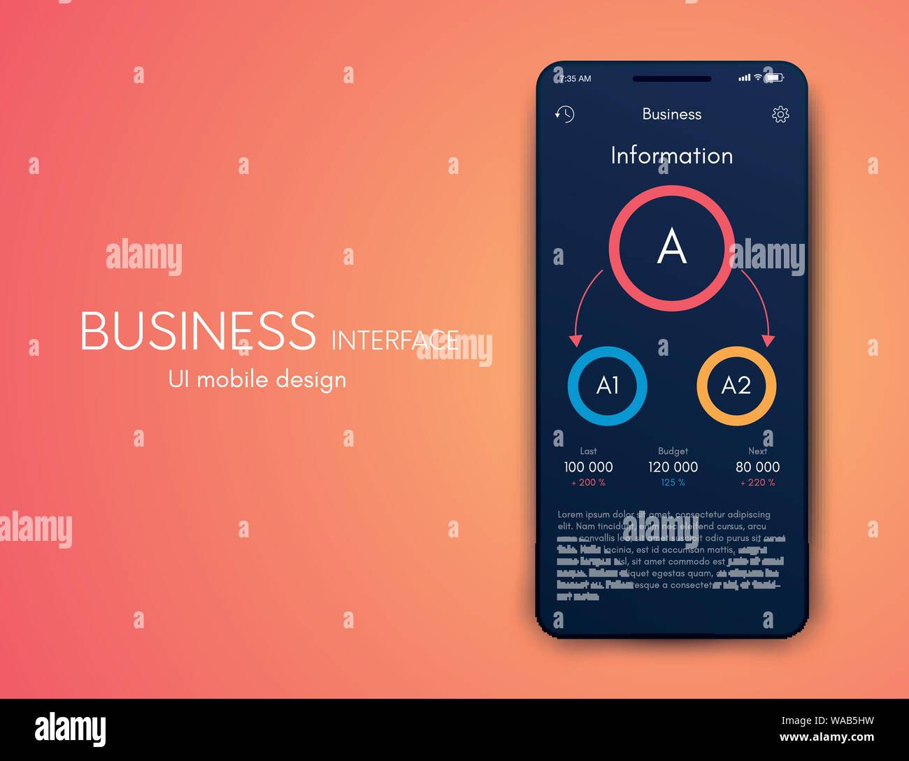 Mobile Application Interface Ui Design Stock Vector Stock Vector