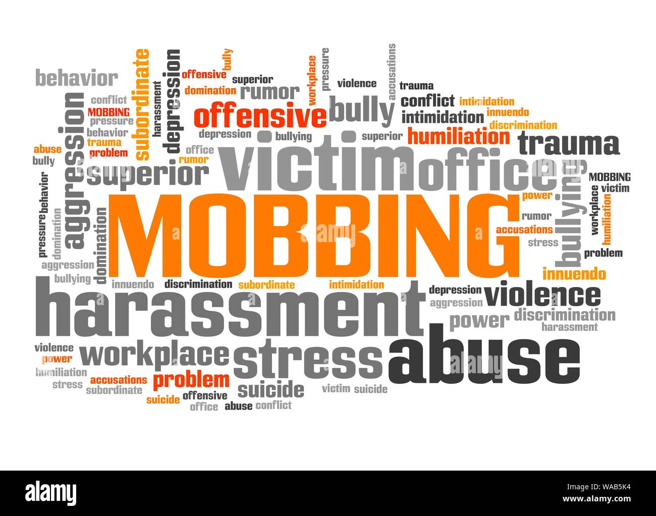 Bullying word cloud concept hi-res stock photography and images - Alamy