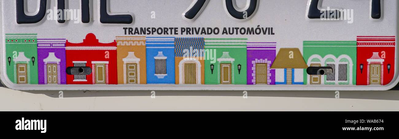 The license plates of Campeche are as colourful as the houses in the ...