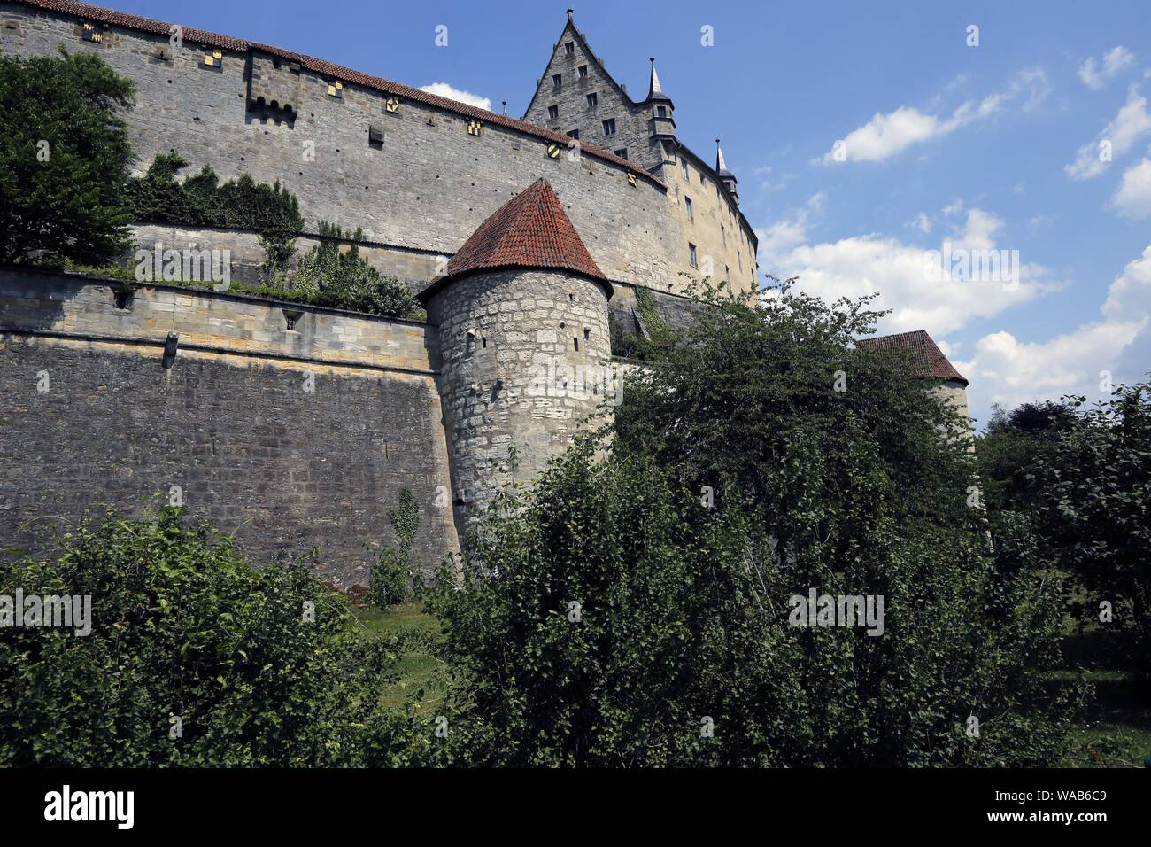 The Veste Coburg, also known as the "Frankish Crown", rises high above ...