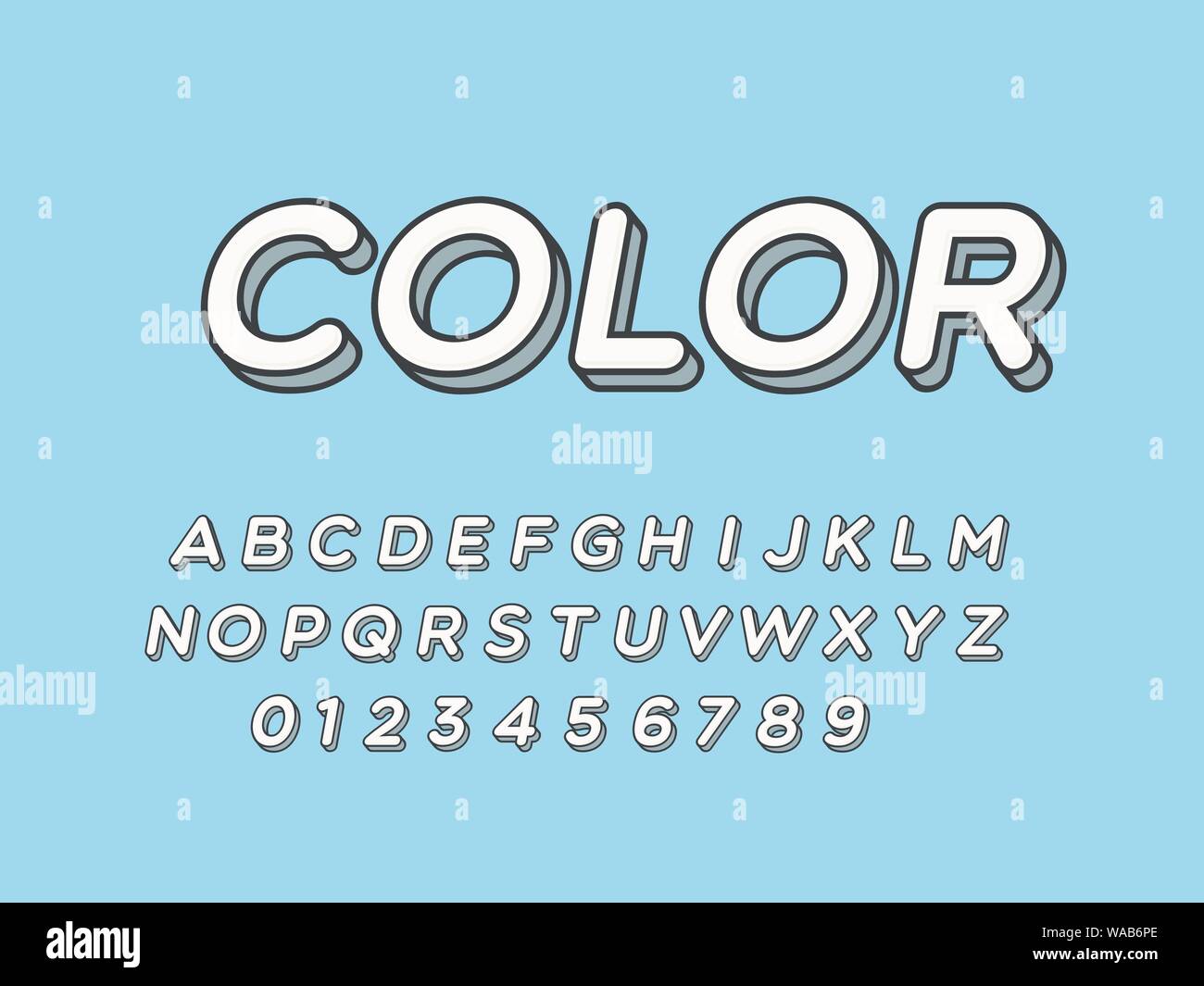 Retro font and alphabet. Stock vector illustration Stock Vector Image ...