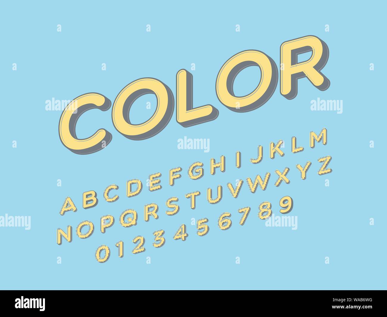 Retro font and alphabet. Stock vector illustration Stock Vector Image ...