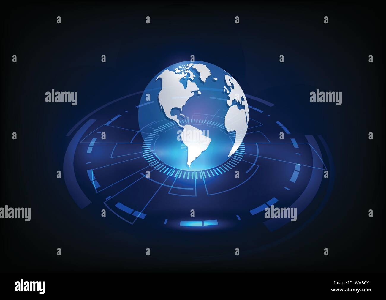 Abstract circle world technology Stock Vector Image & Art - Alamy