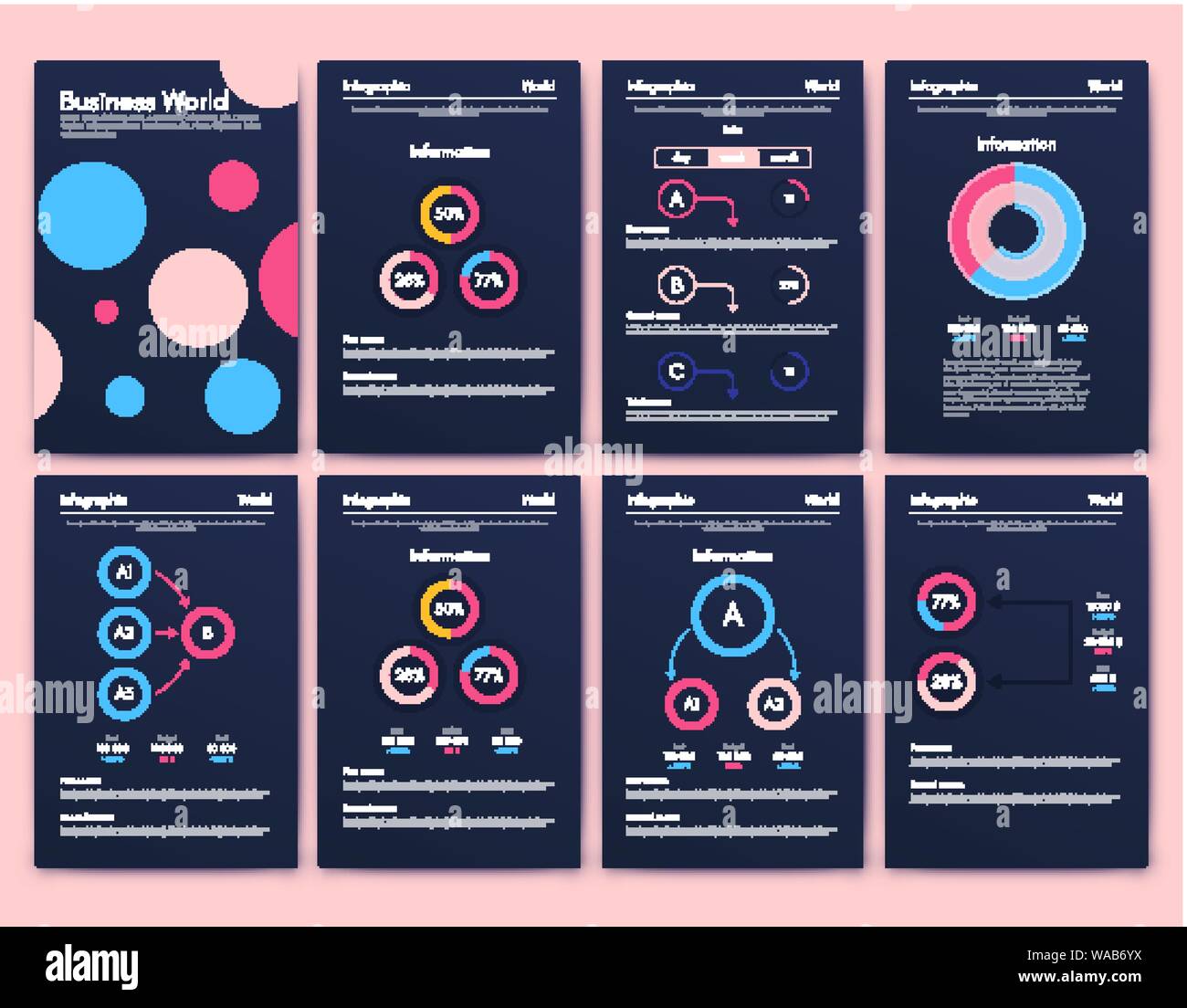 Modern infographic vector concept. Business graphics brochures Stock ...