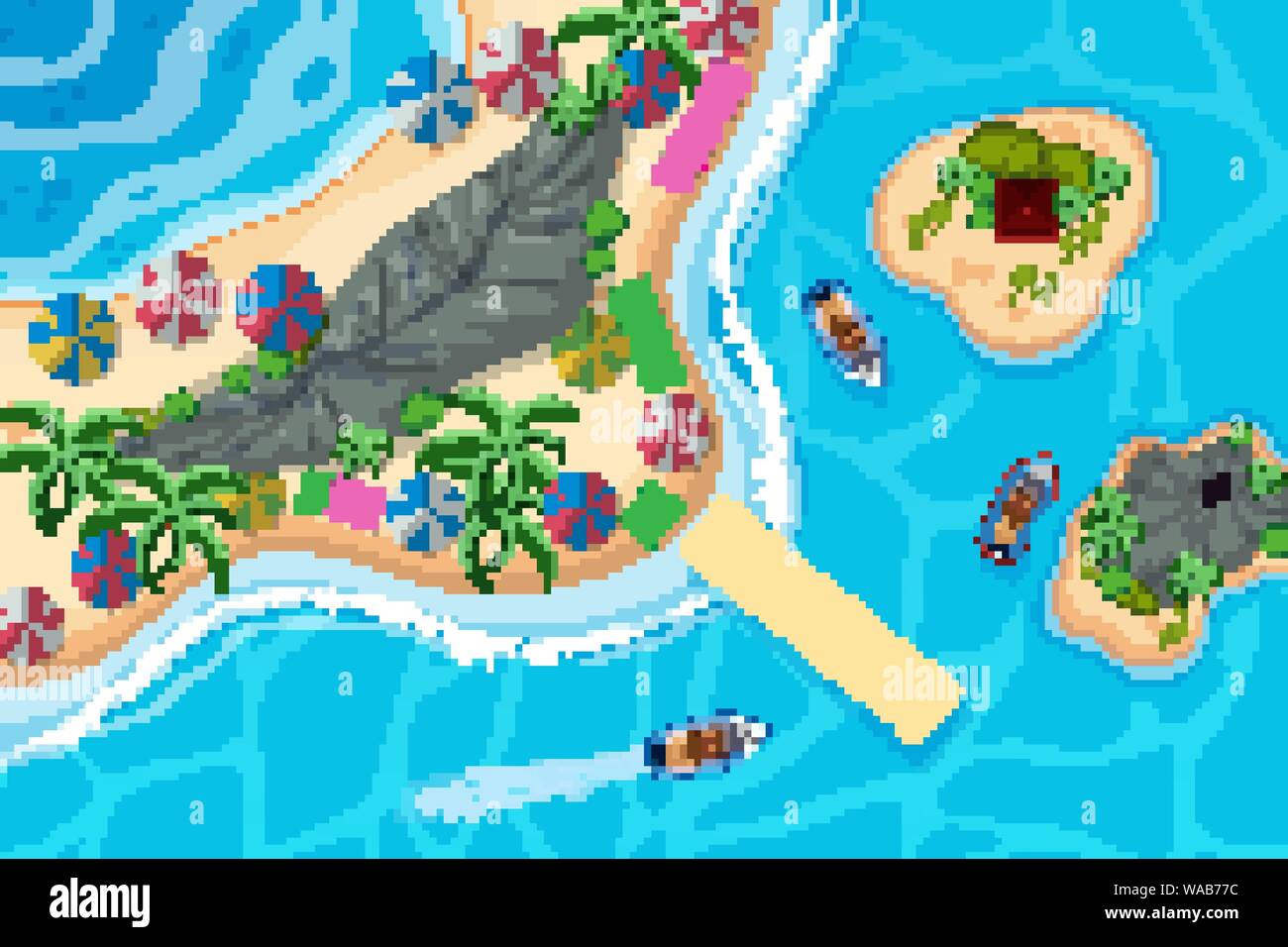 Set of aerial view scenes illustration Stock Vector Image & Art - Alamy