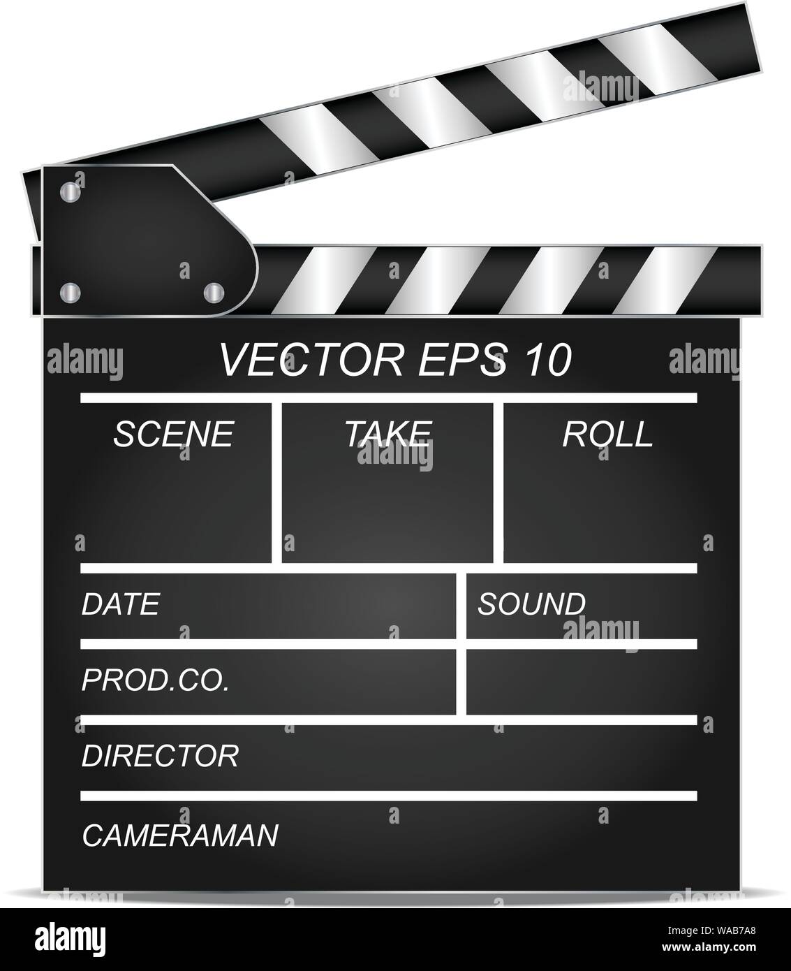 High quality render of a movie clapper board Stock Vector Image & Art ...