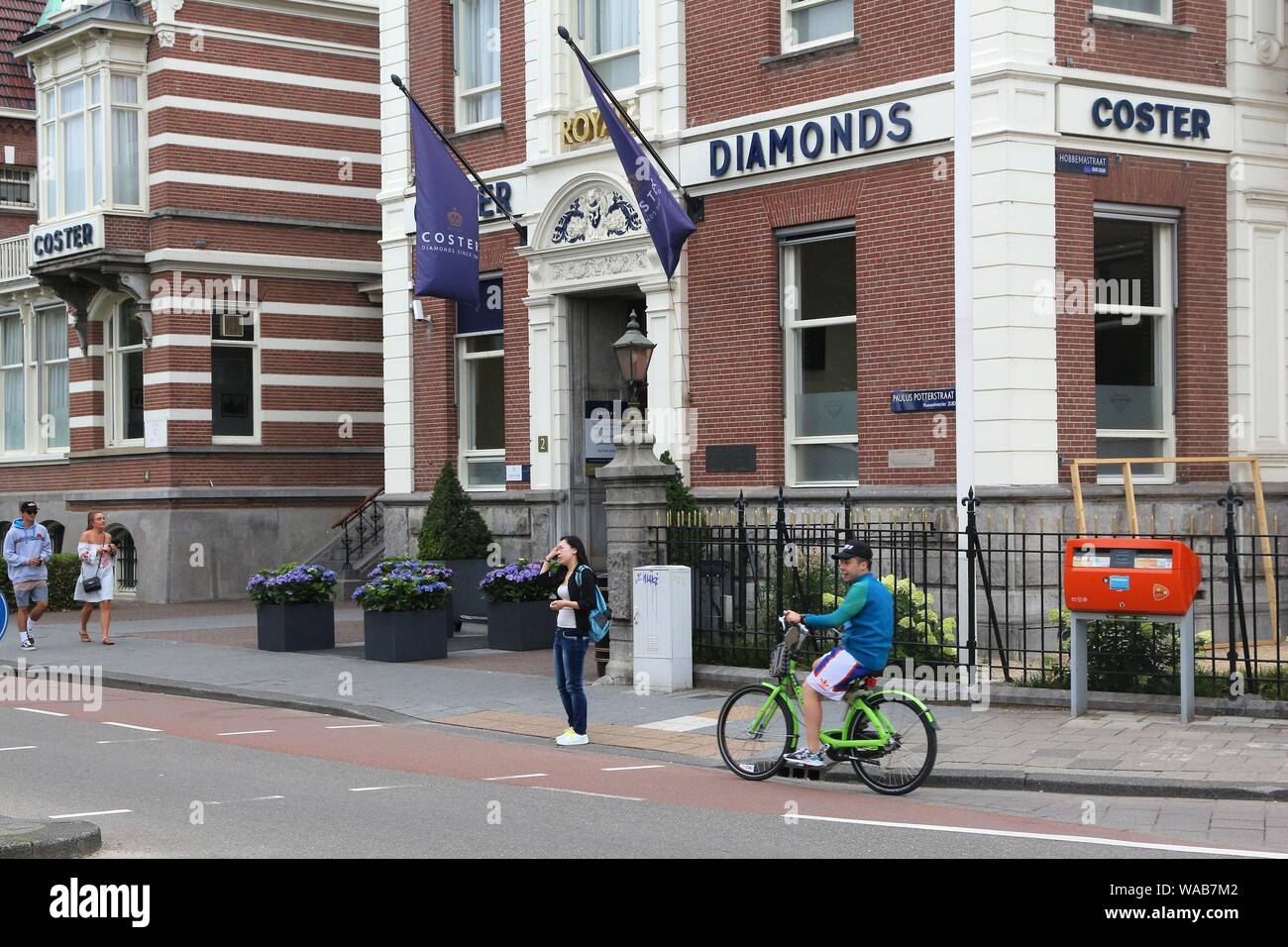 AMSTERDAM, NETHERLANDS - JULY 10, 2017: Diamond factory shop of Coster ...