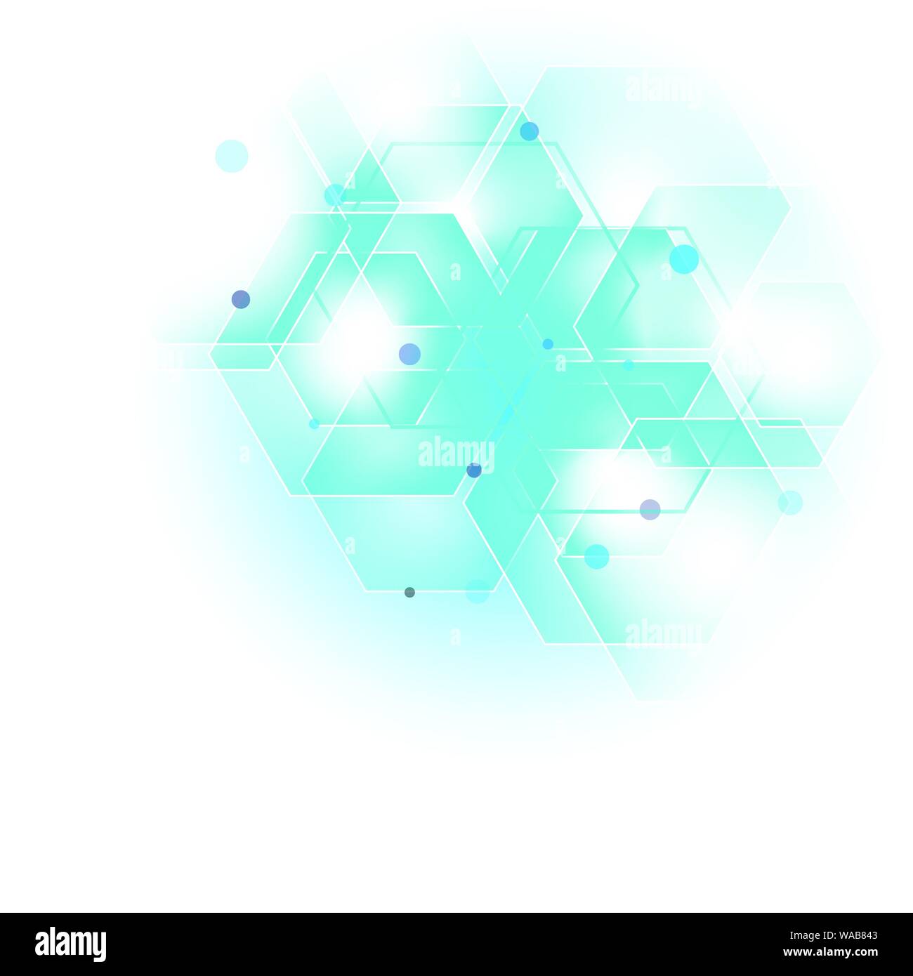 Abstract hexagon background. Technology polygonal design. Digital ...