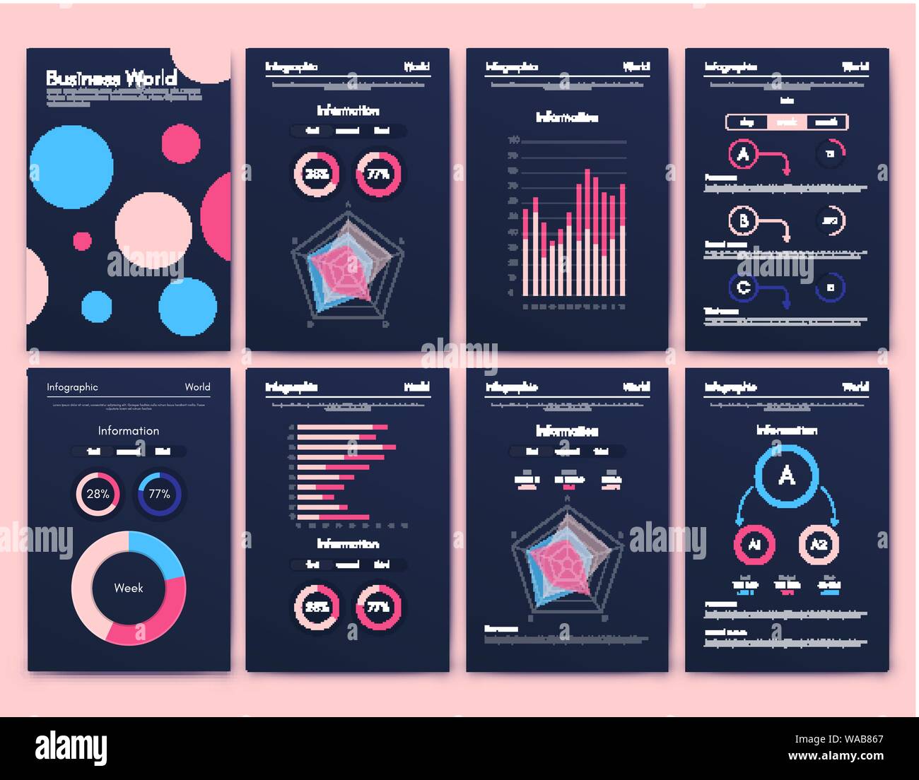 Modern infographic vector concept. Business graphics brochures Stock ...