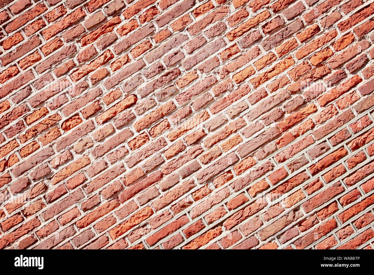 Background brick wall. Red bricks pattern texture Stock Photo - Alamy