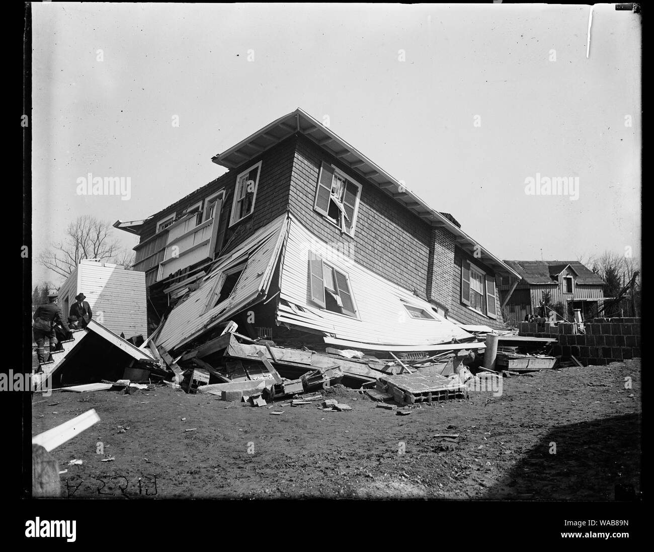 The collapsed house Black and White Stock Photos & Images - Alamy