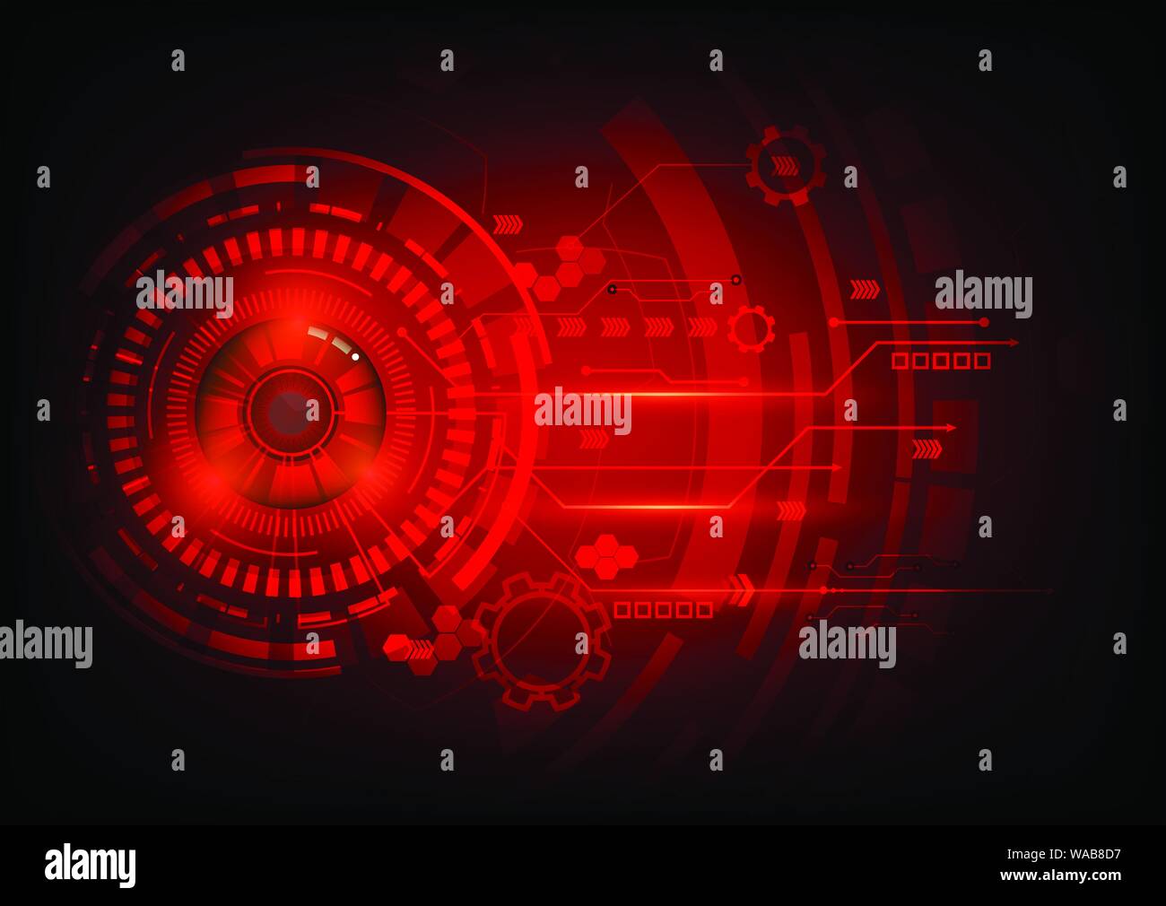 Red eye abstract technology circle Stock Vector Image & Art - Alamy