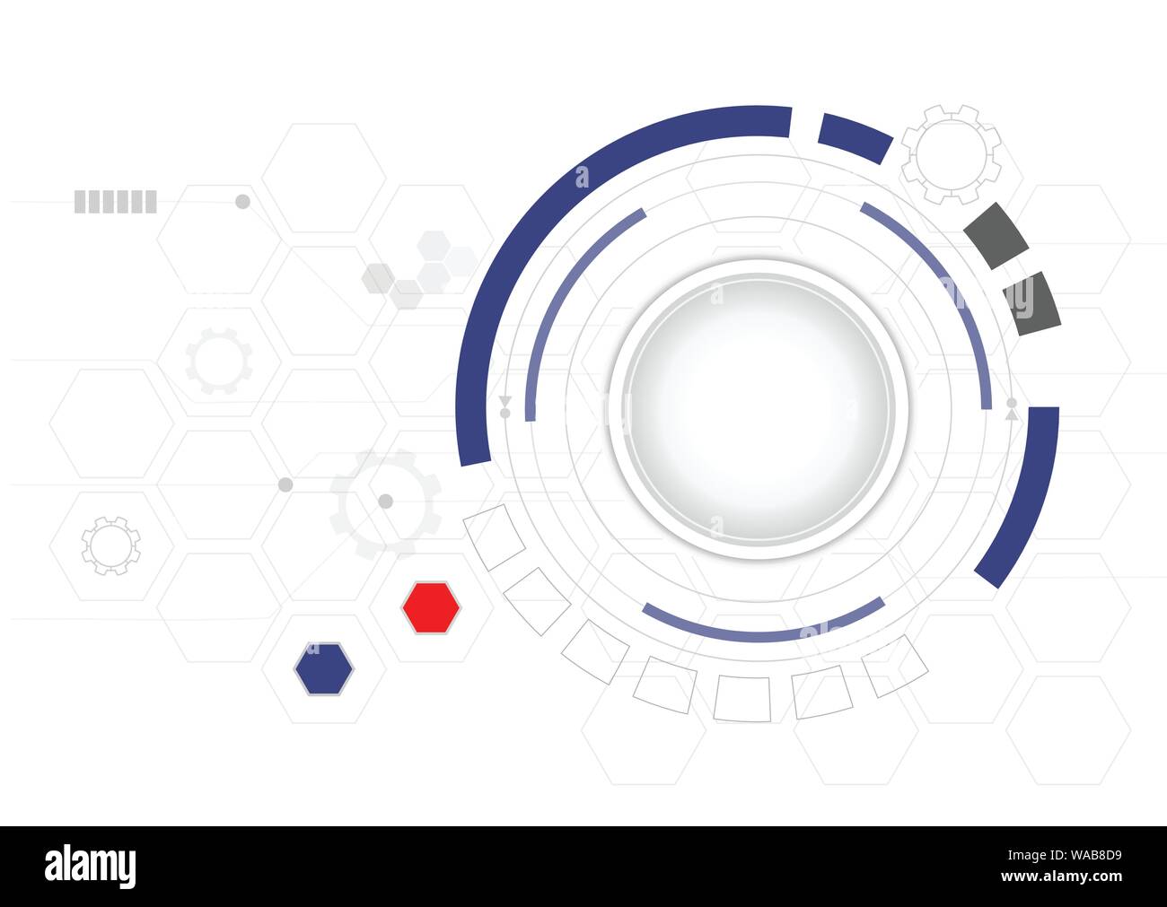 Abstract technological background with various technological elements ...