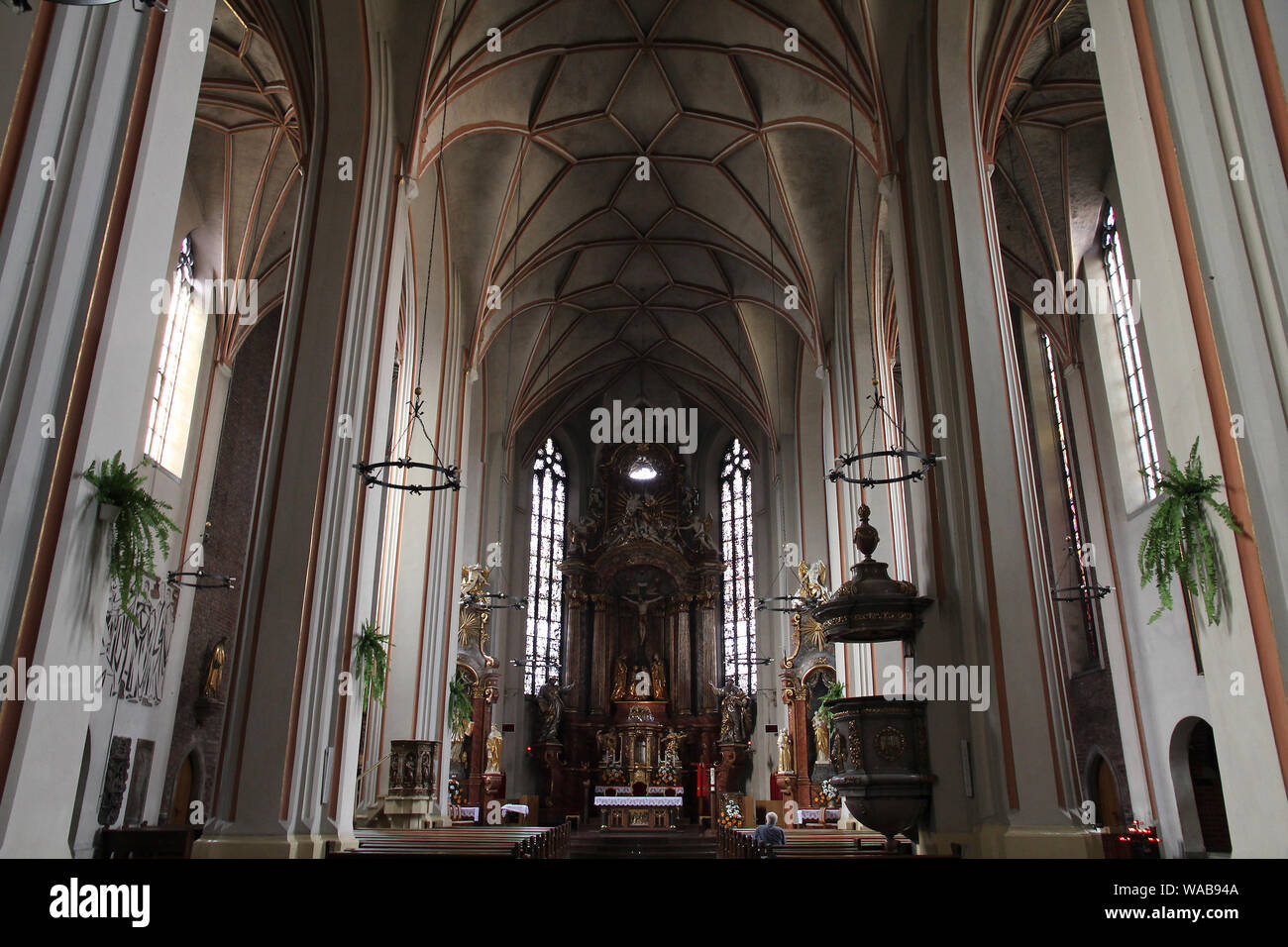 Opole, Poland - city architecture. Famous cathedral church interior ...
