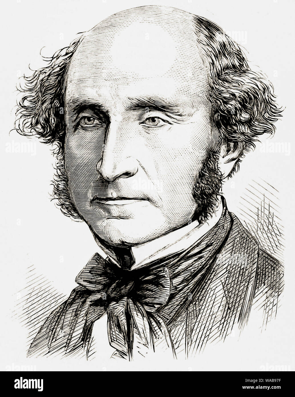 John Stuart Mill, 1806-1873, portrait engraving, circa 1872 Stock Photo ...