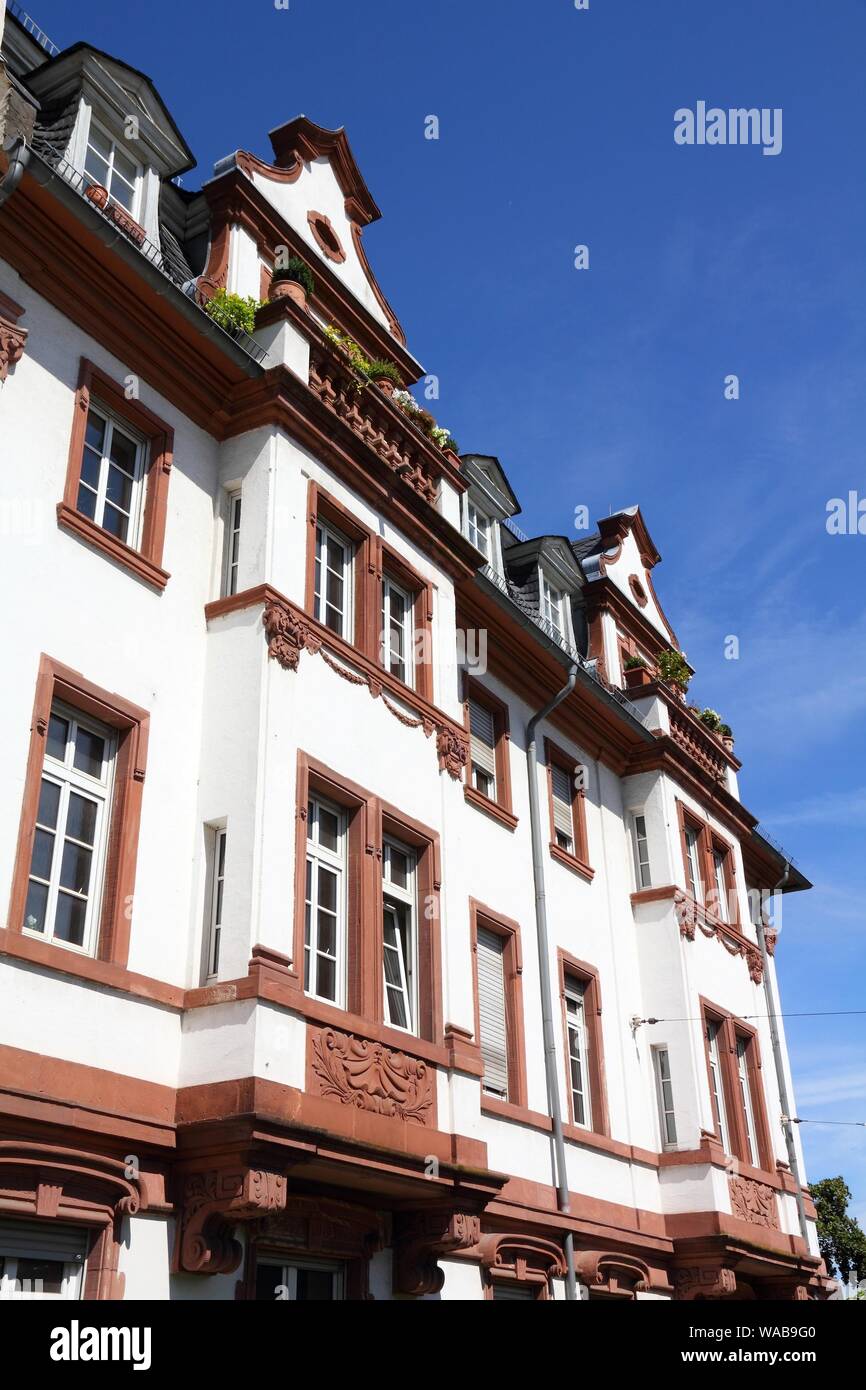 Mainz, Germany. Old townhouse - residential architecture in the city ...