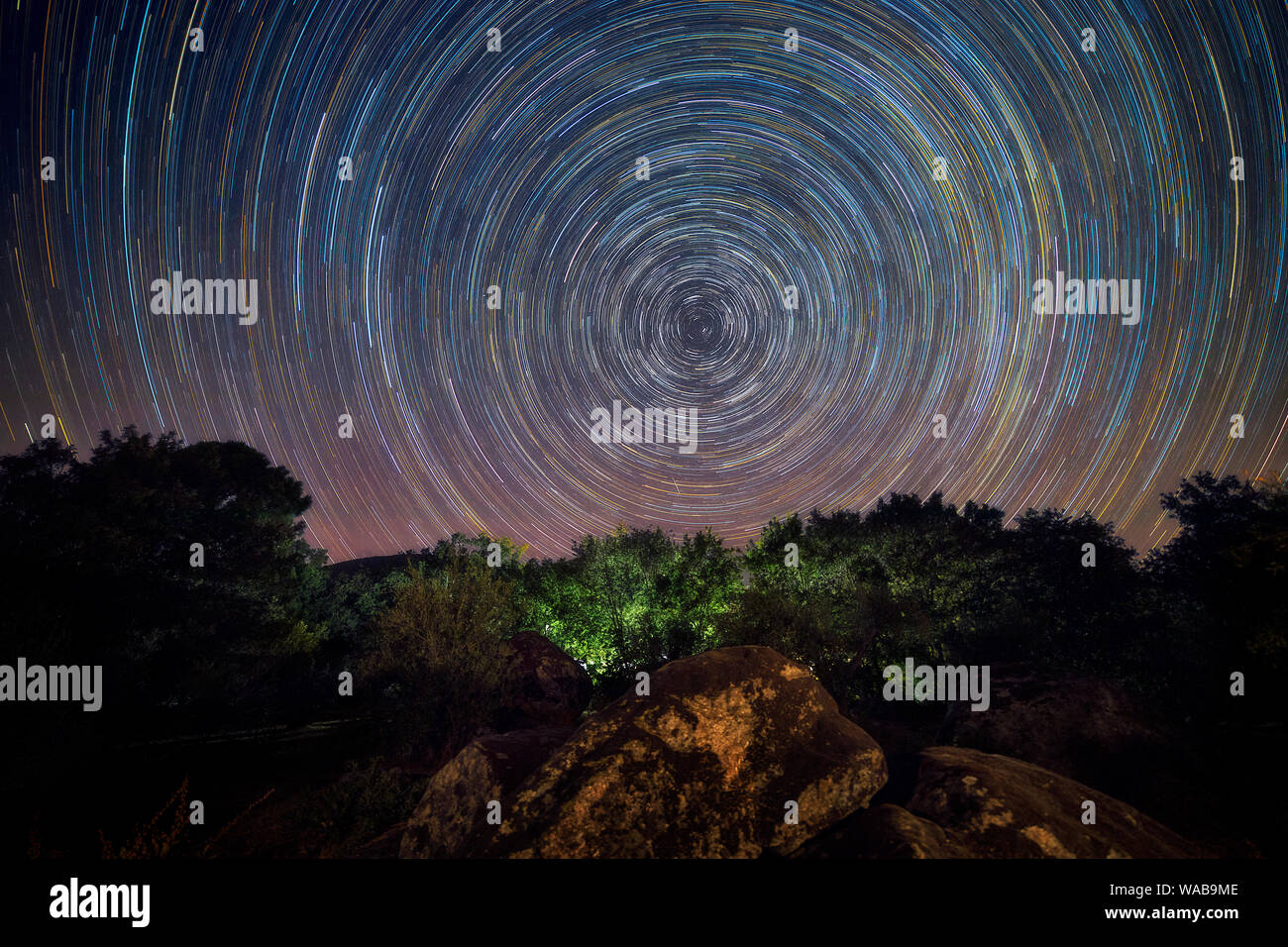 Round star trails hi-res stock photography and images - Alamy