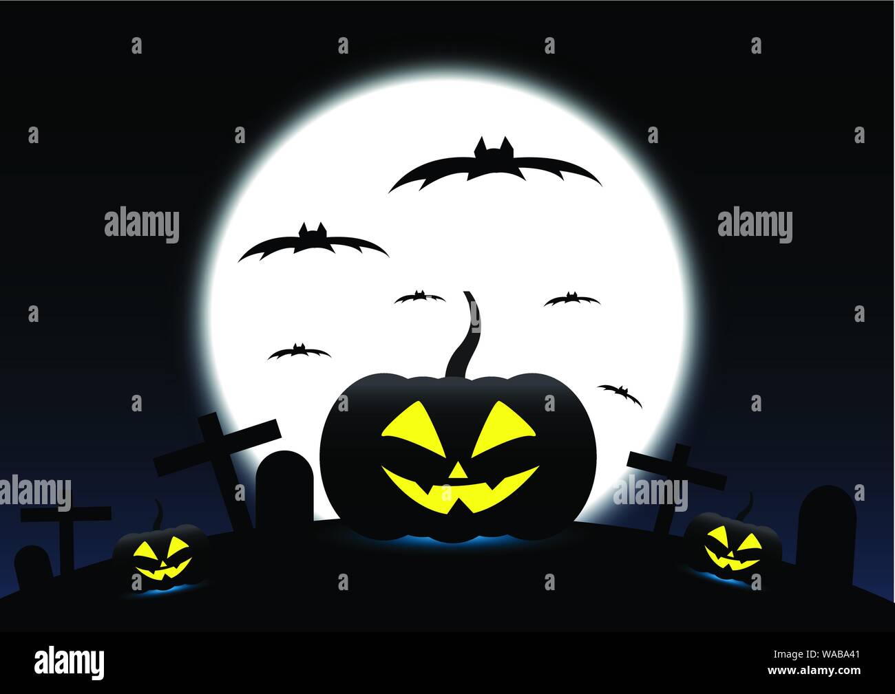 On day full moon Stock Vector Images - Alamy