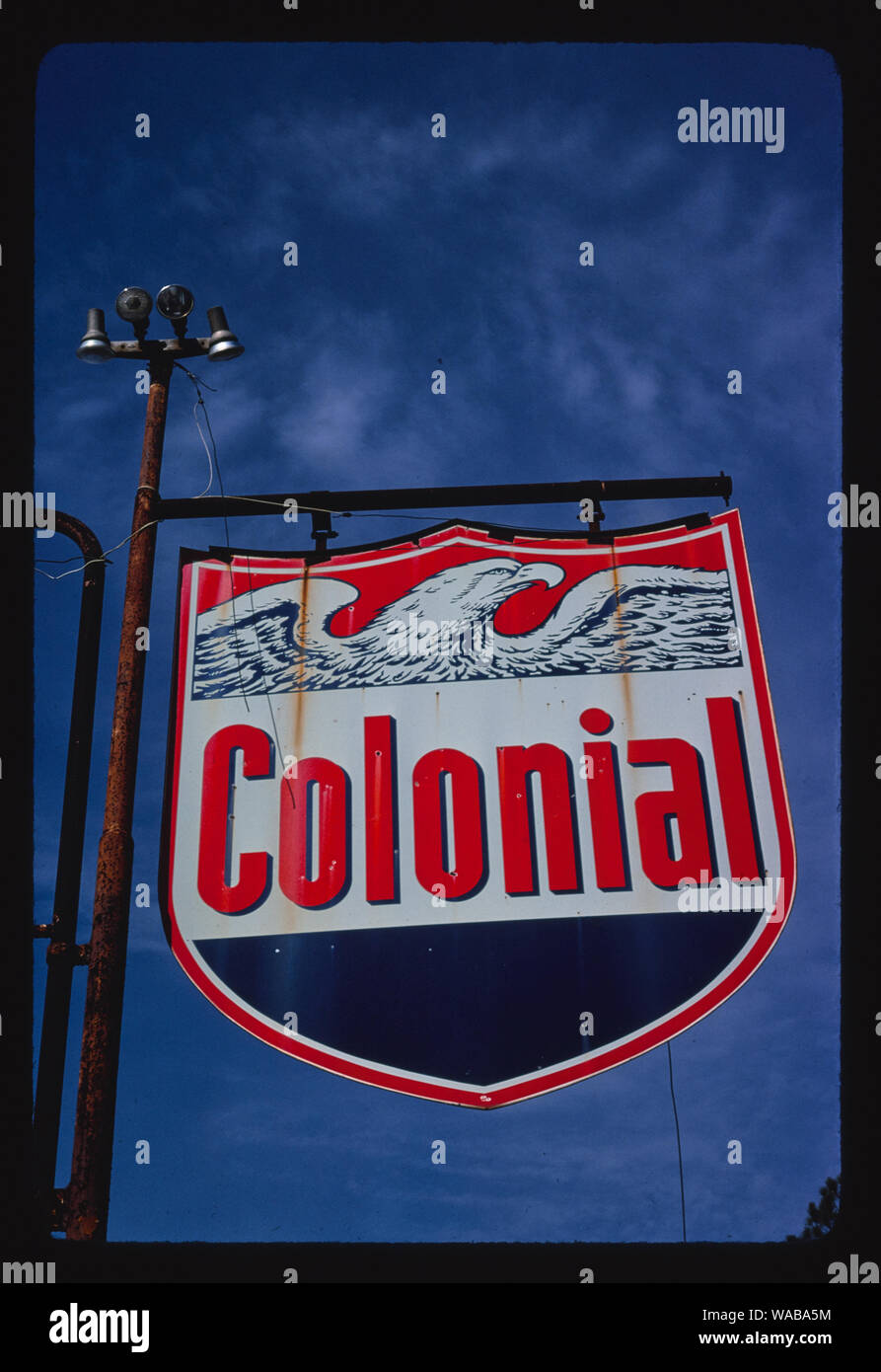 Colonial Gasoline sign (eagle), Route 82, Pearson, Georgia Stock Photo ...