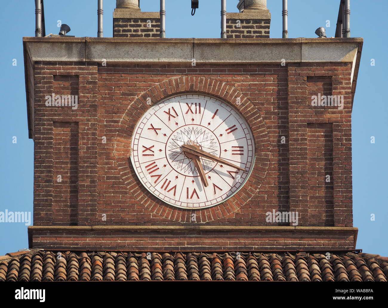The historic big clock on Catholic university of Milan Stock Photo - Alamy