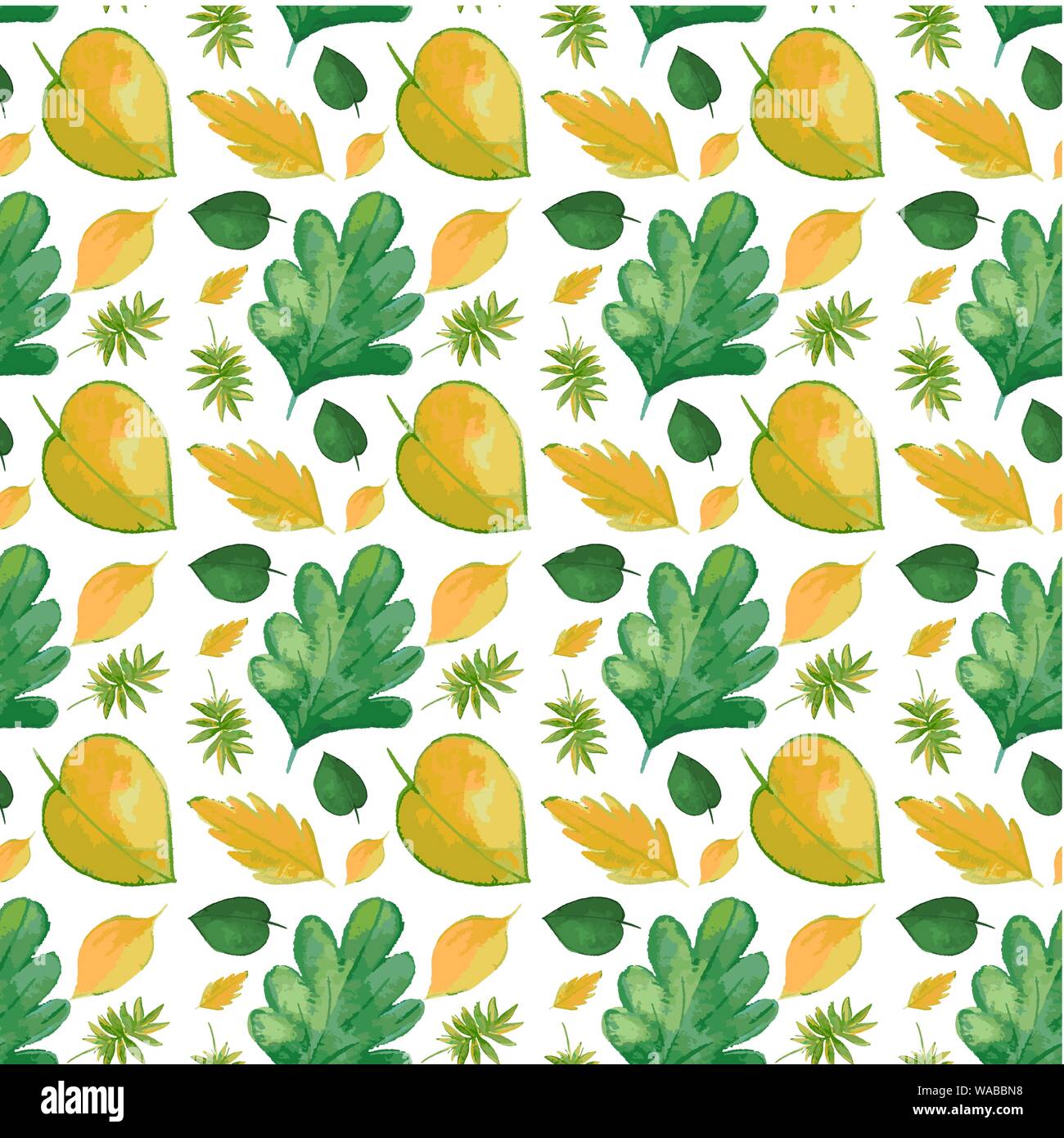 Seamless background design with yellow leaves illustration Stock Vector ...