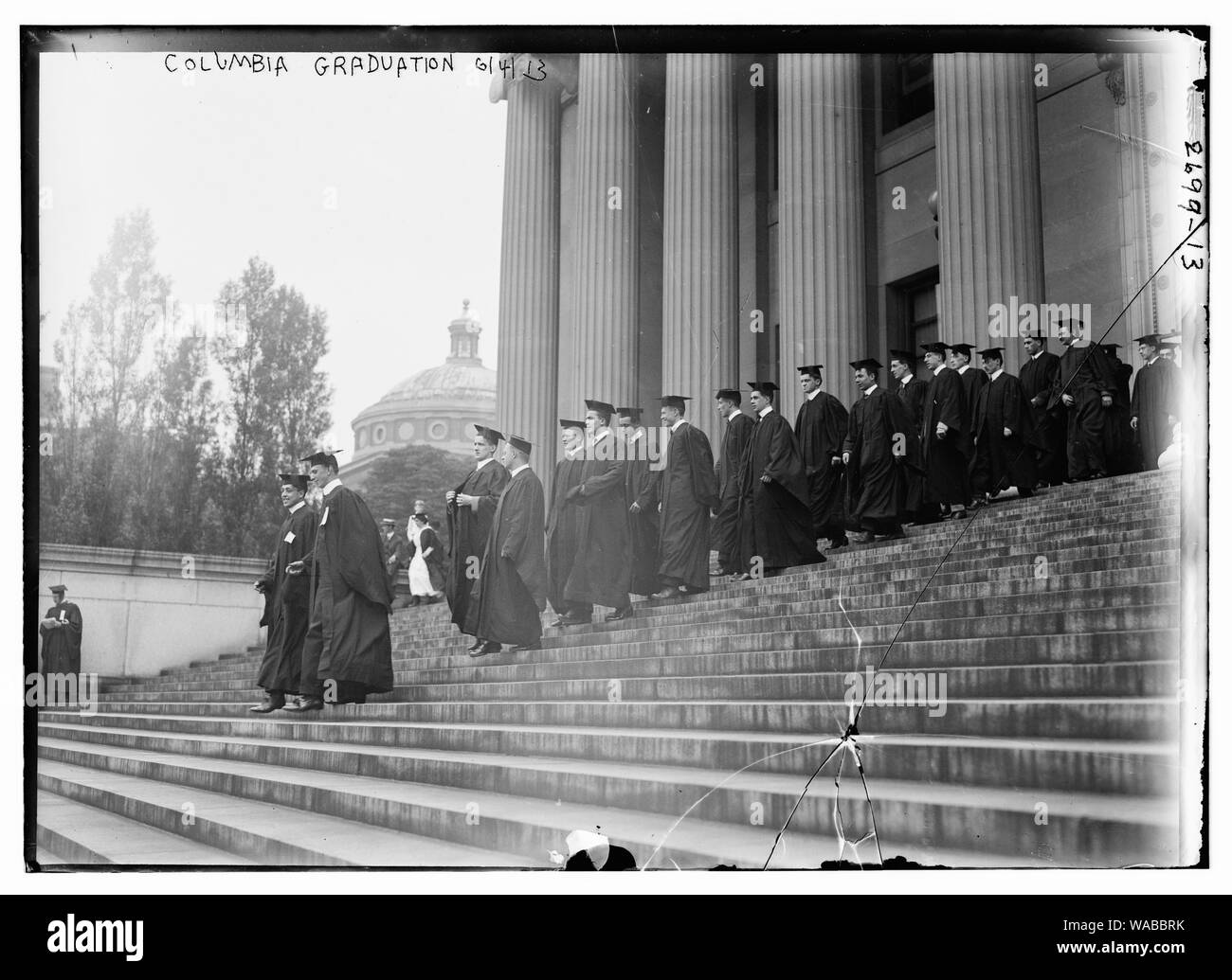 University graduation procession Black and White Stock Photos & Images ...