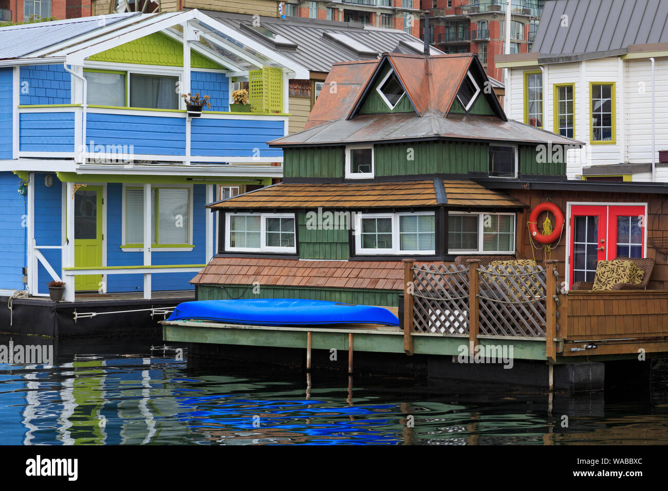 Houseboats, Fisherman's Wharf, Victoria, Vancouver Island, British ...