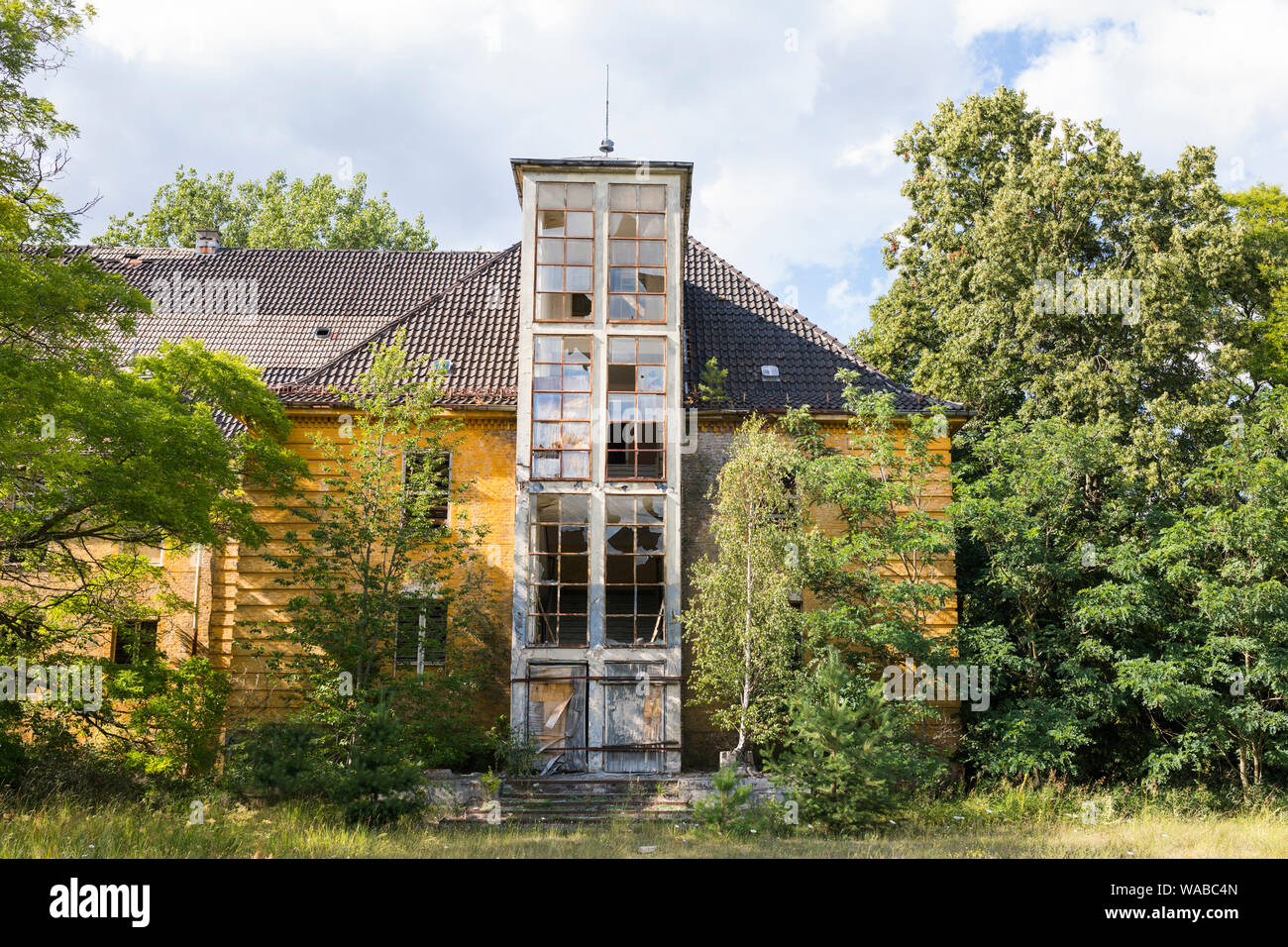 Former historical army barracks, built for the German army, abandoned ...