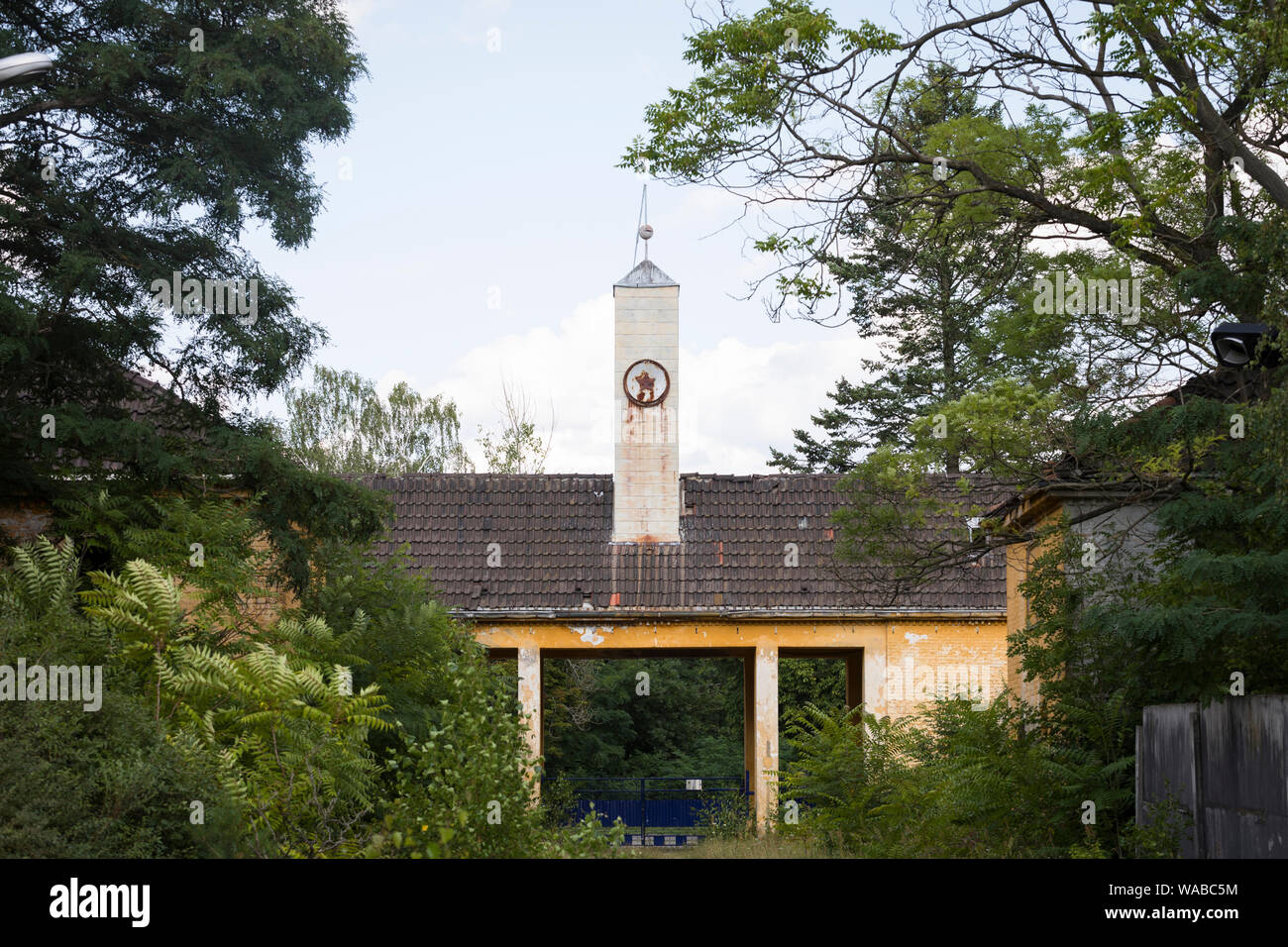 Entrance former historical army barracks, built for the German army ...