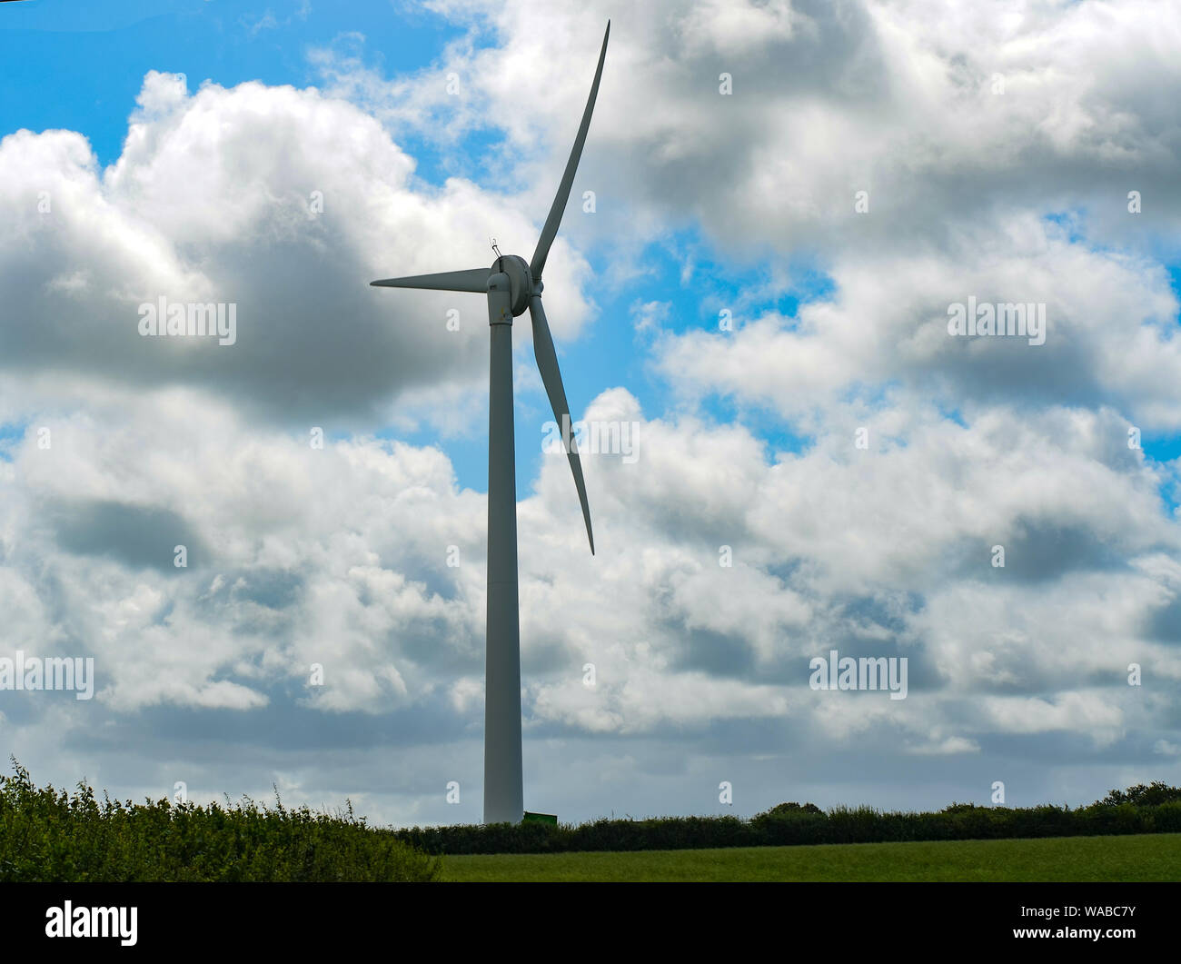 Single wind turbine windmill Stock Photo - Alamy