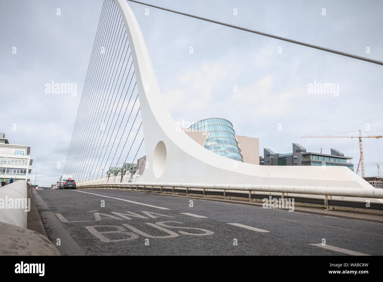 Dublin, Ireland - February 12, 2019: architectural detail of the Samuel ...