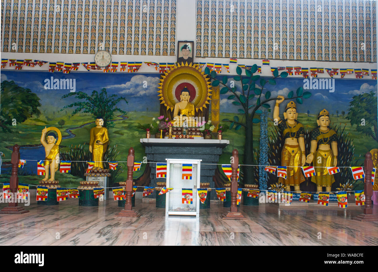 Interiors of the Monastery in Lumbini, Nepal Stock Photo - Alamy