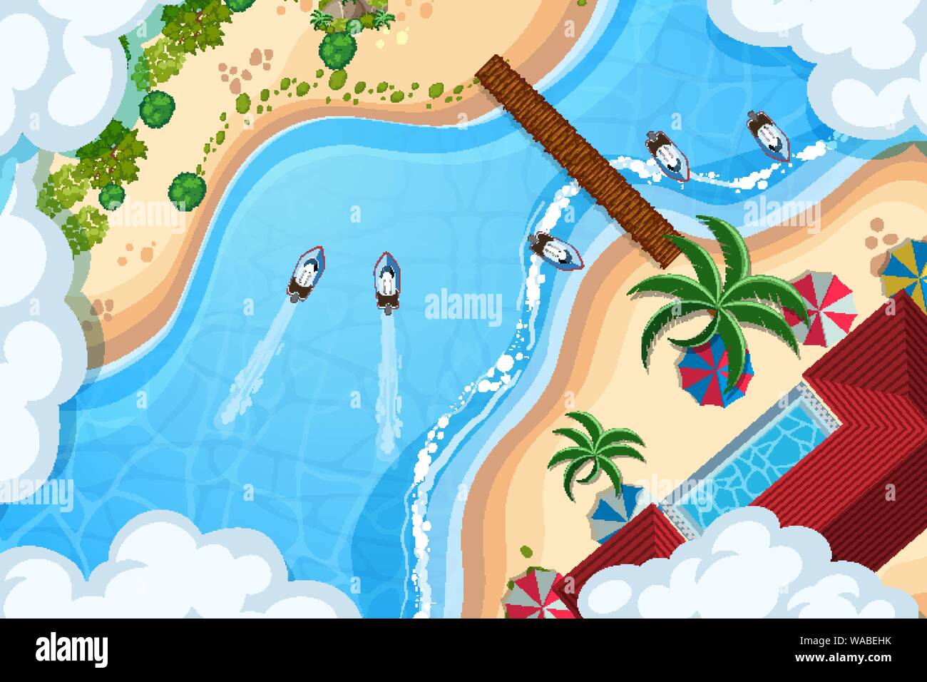 Set of aerial view scenes illustration Stock Vector Image & Art - Alamy