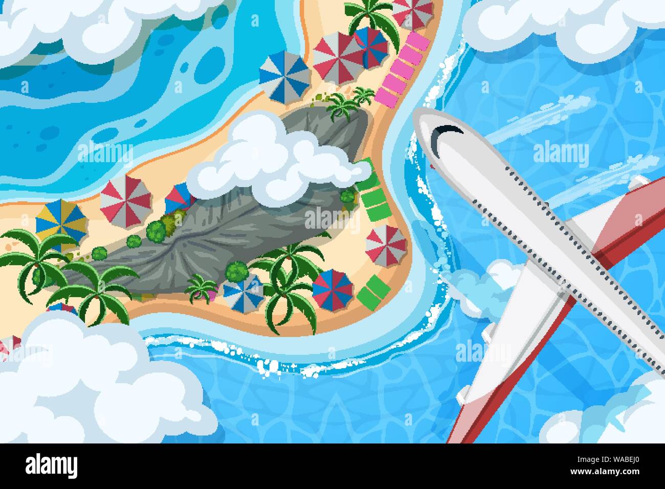 Set of aerial view scenes illustration Stock Vector Image & Art - Alamy