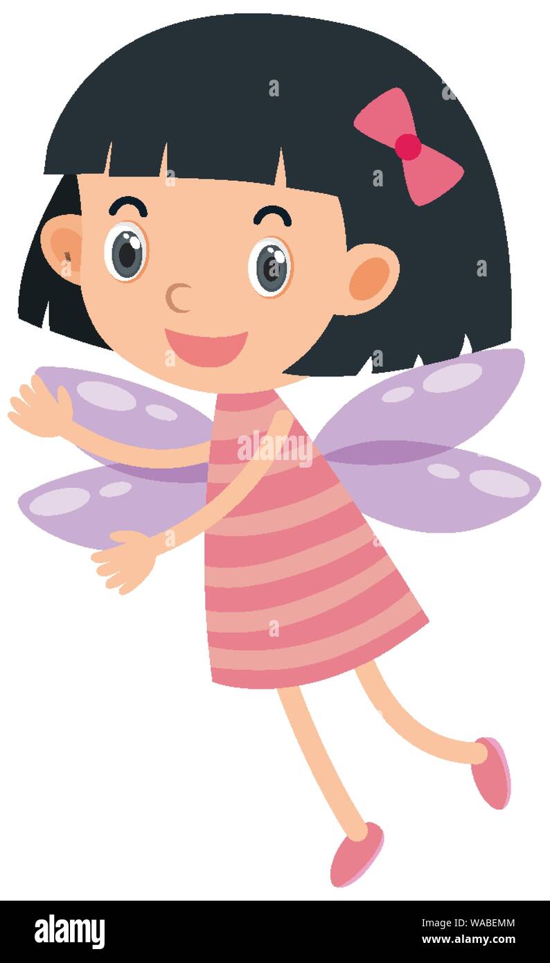 Single character of fairy on white background illustration Stock Vector ...