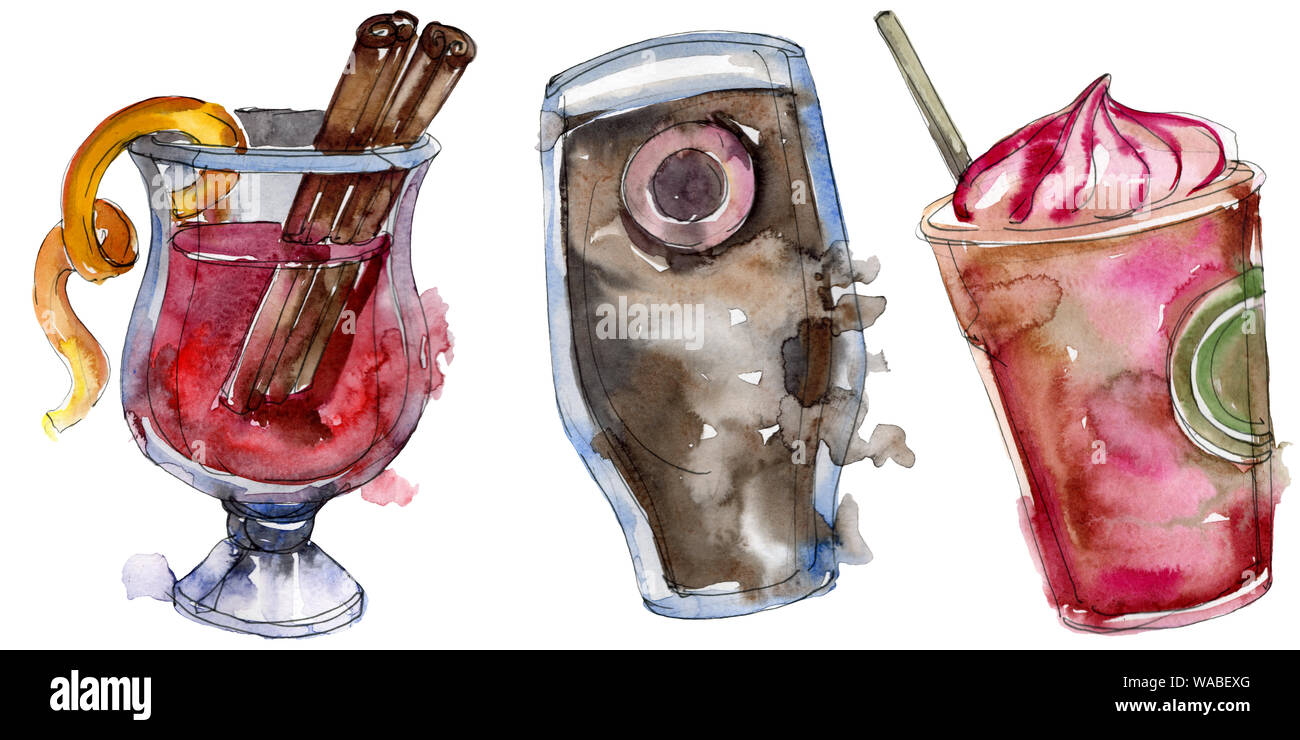 Alcoholic bar party cocktail drink. Nightclub isolated icon sketch ...