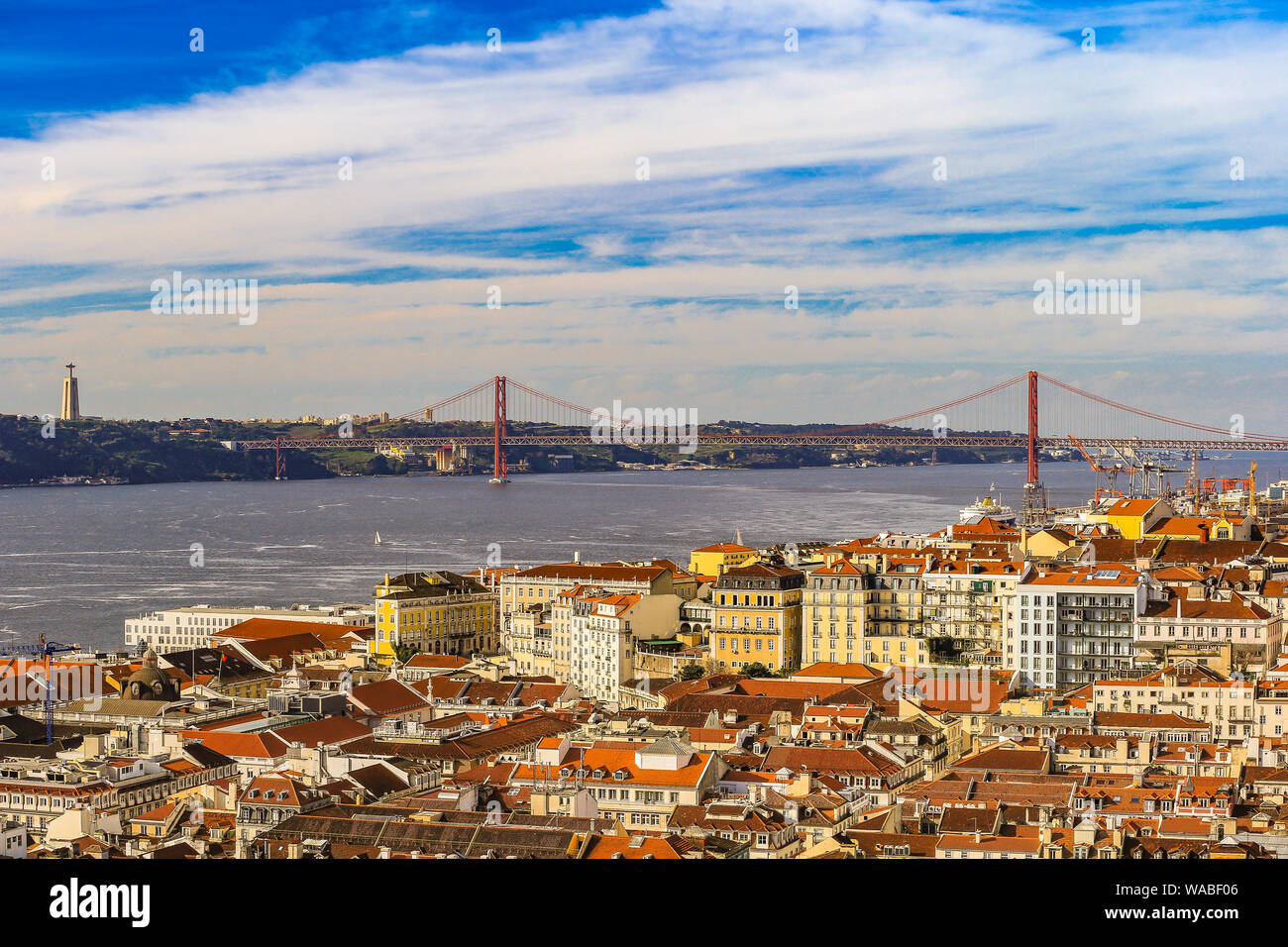 Lisbon night view bridge hi-res stock photography and images - Alamy