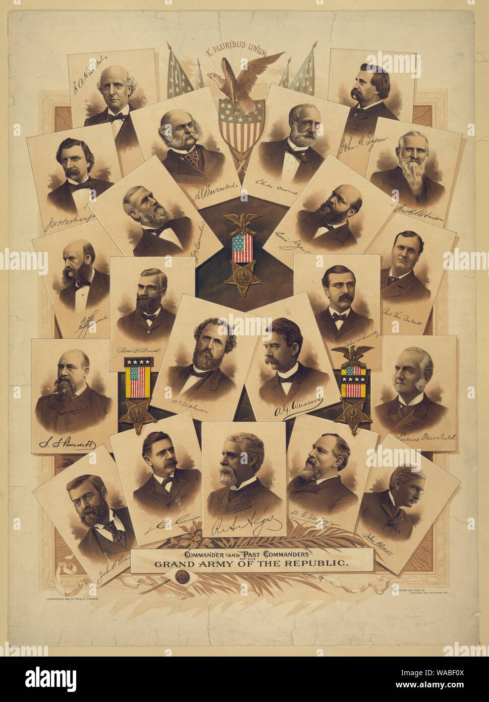 Commander and past commanders. Grand Army of the Republic Stock Photo ...