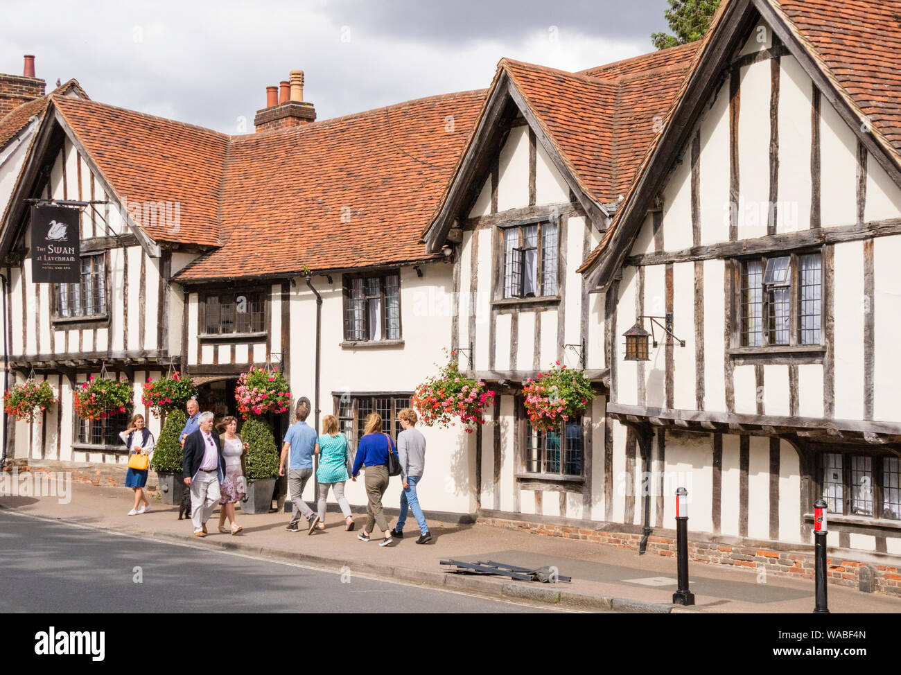 The picturesque medieval village of Lavenham, Suffolk, England, UK ...