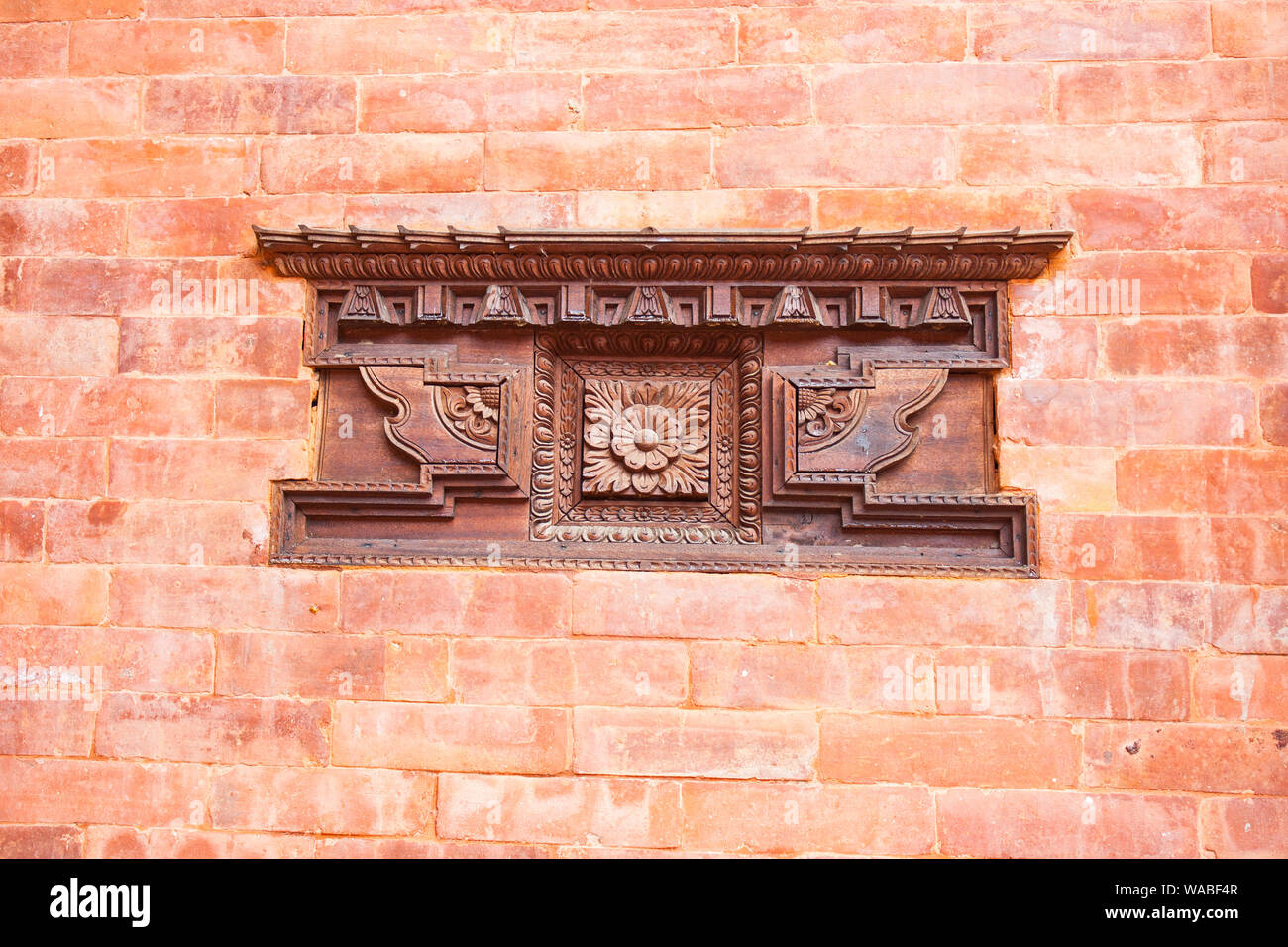 Handcrafted wooden window in Bajra Bihar, Lumbini Nepal allowed for ...