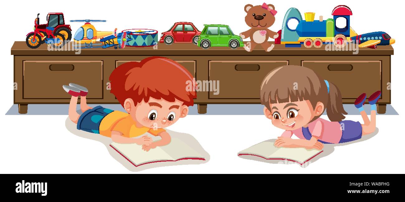 Two boys reading Cut Out Stock Images & Pictures - Alamy