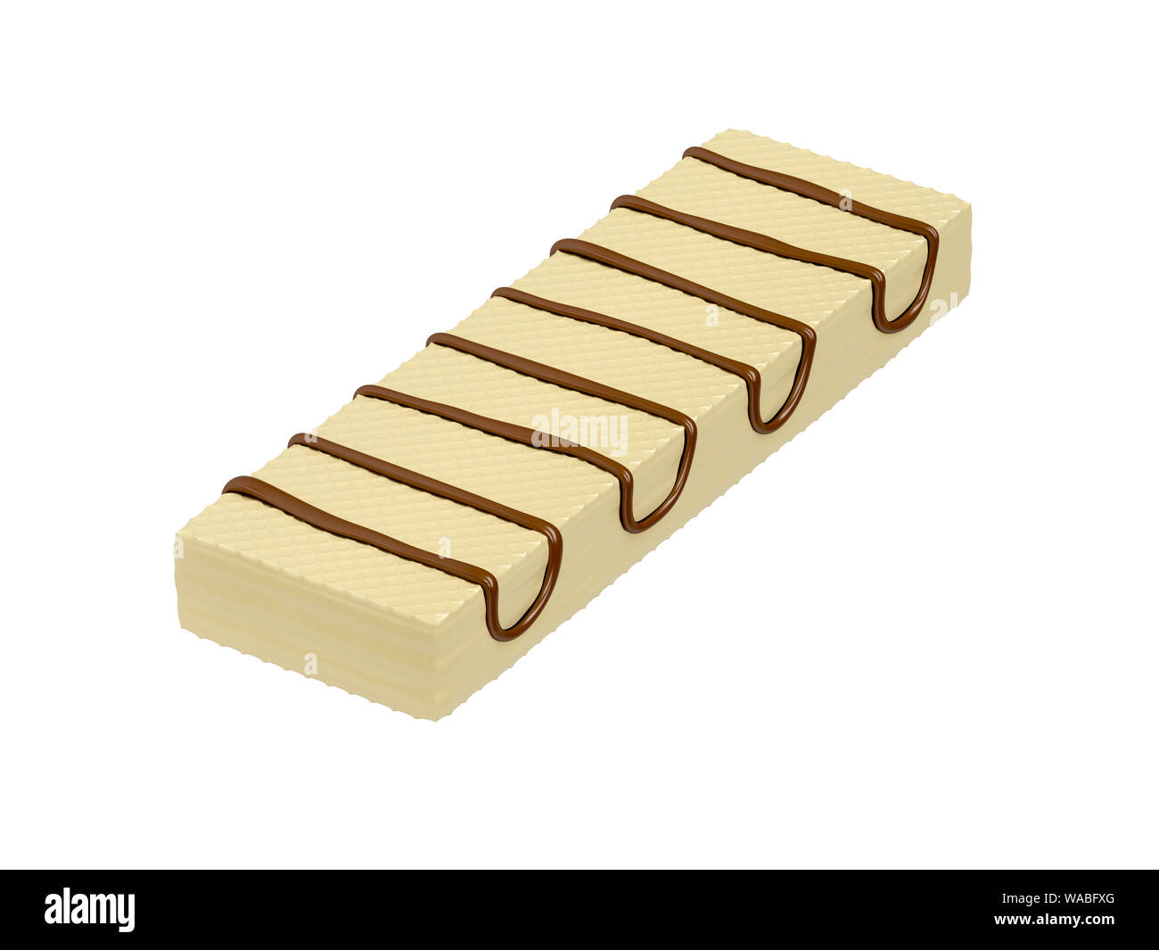 White chocolate wafer isolated on white background Stock Photo - Alamy
