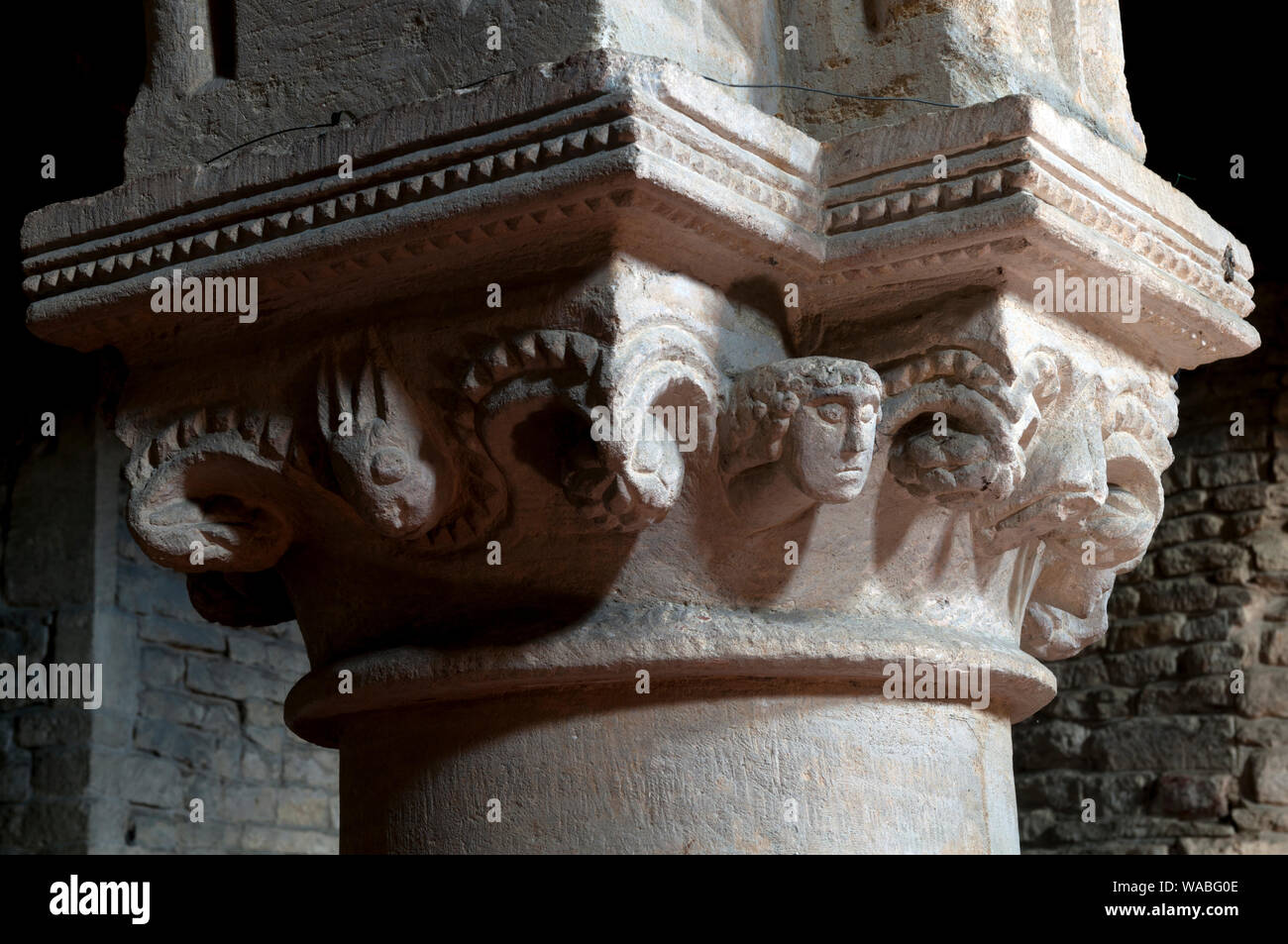 Capital carving inside St. Mary the Virgin Church, South Luffenham ...