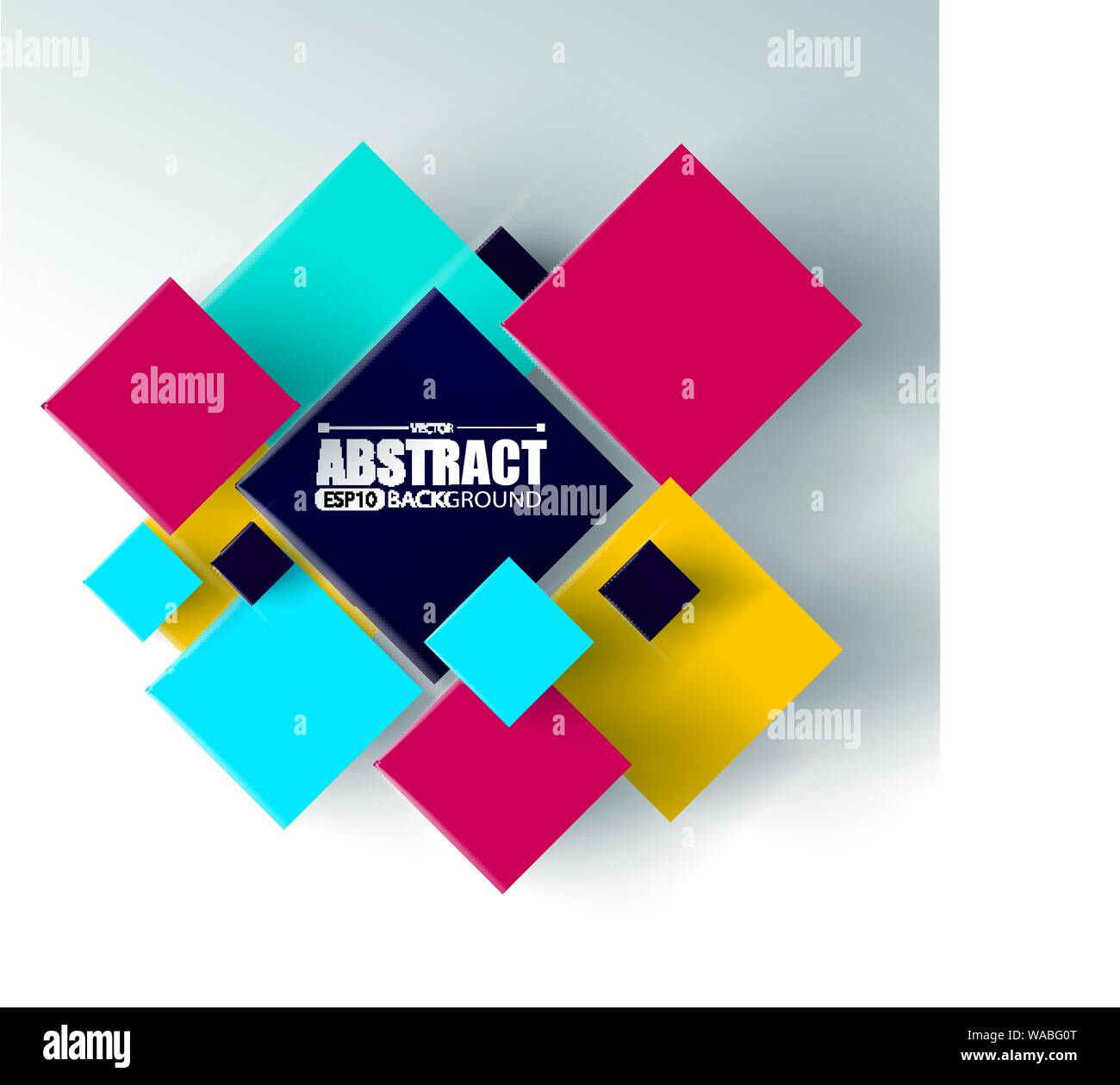 Abstract background with 3d cubes and squares vector illustration Stock ...