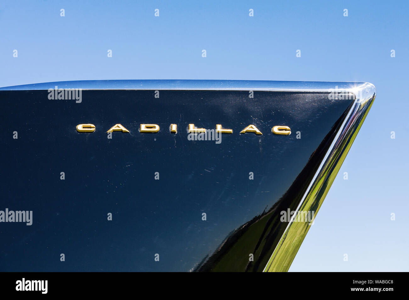 Wing on a classic Cadillac Stock Photo - Alamy