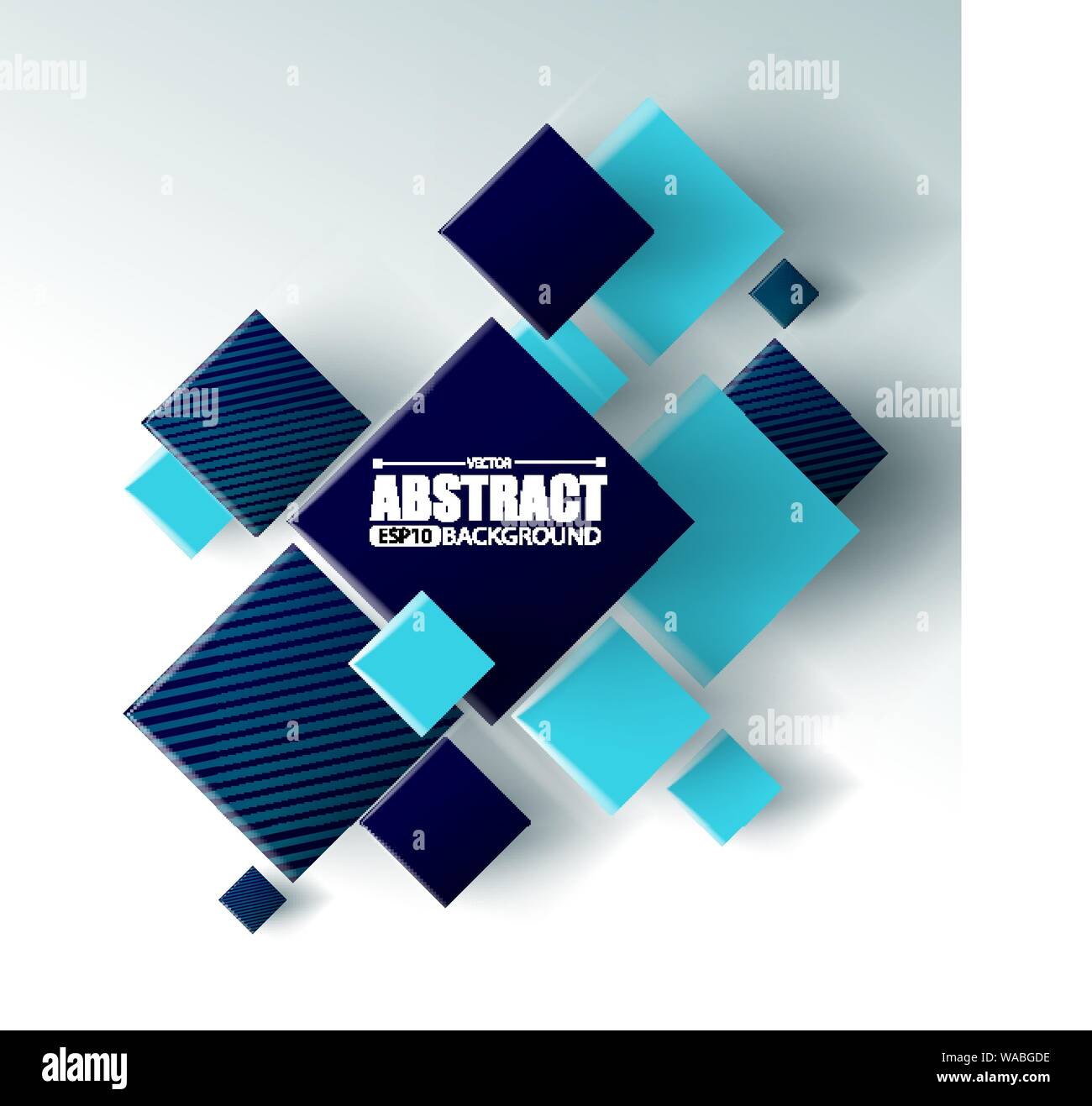 Abstract background with 3d cubes and squares vector illustration Stock ...